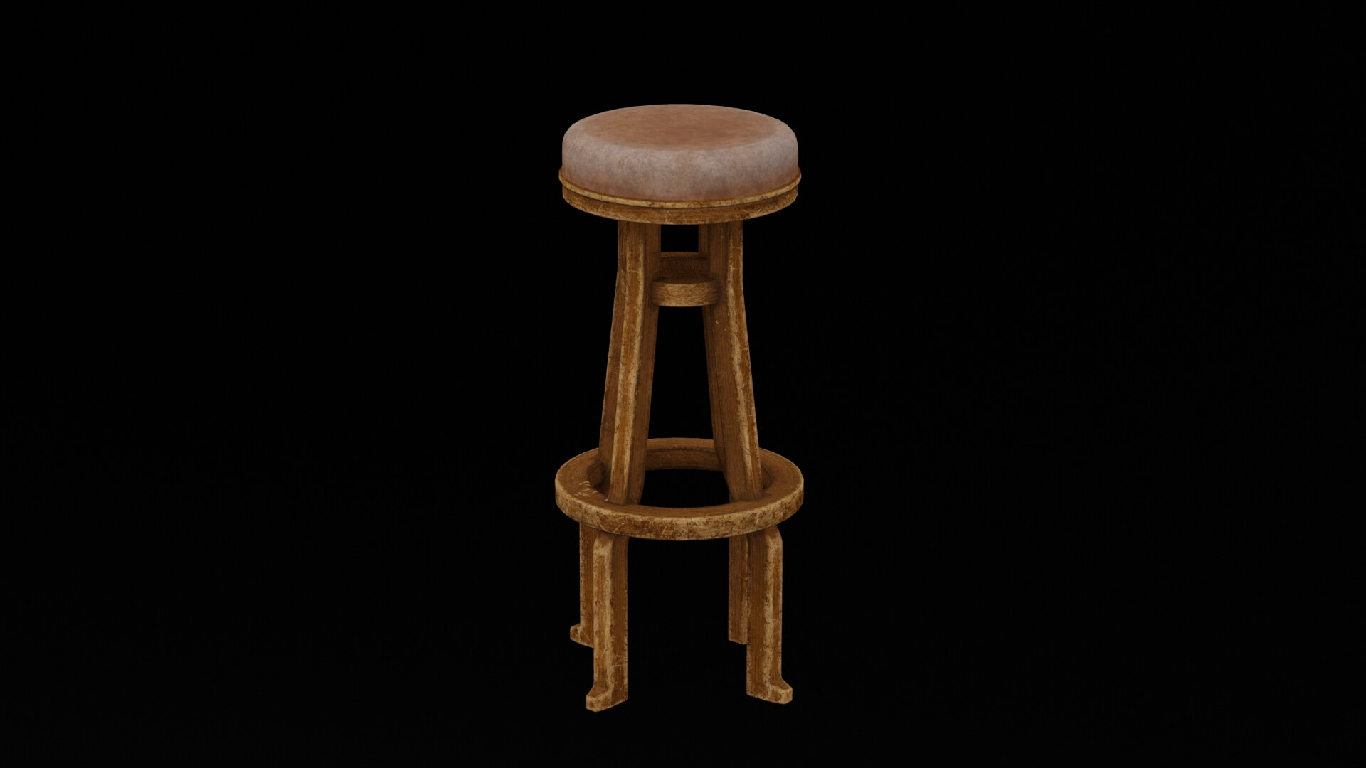 Wooden Stool - 3D Model by thedazking