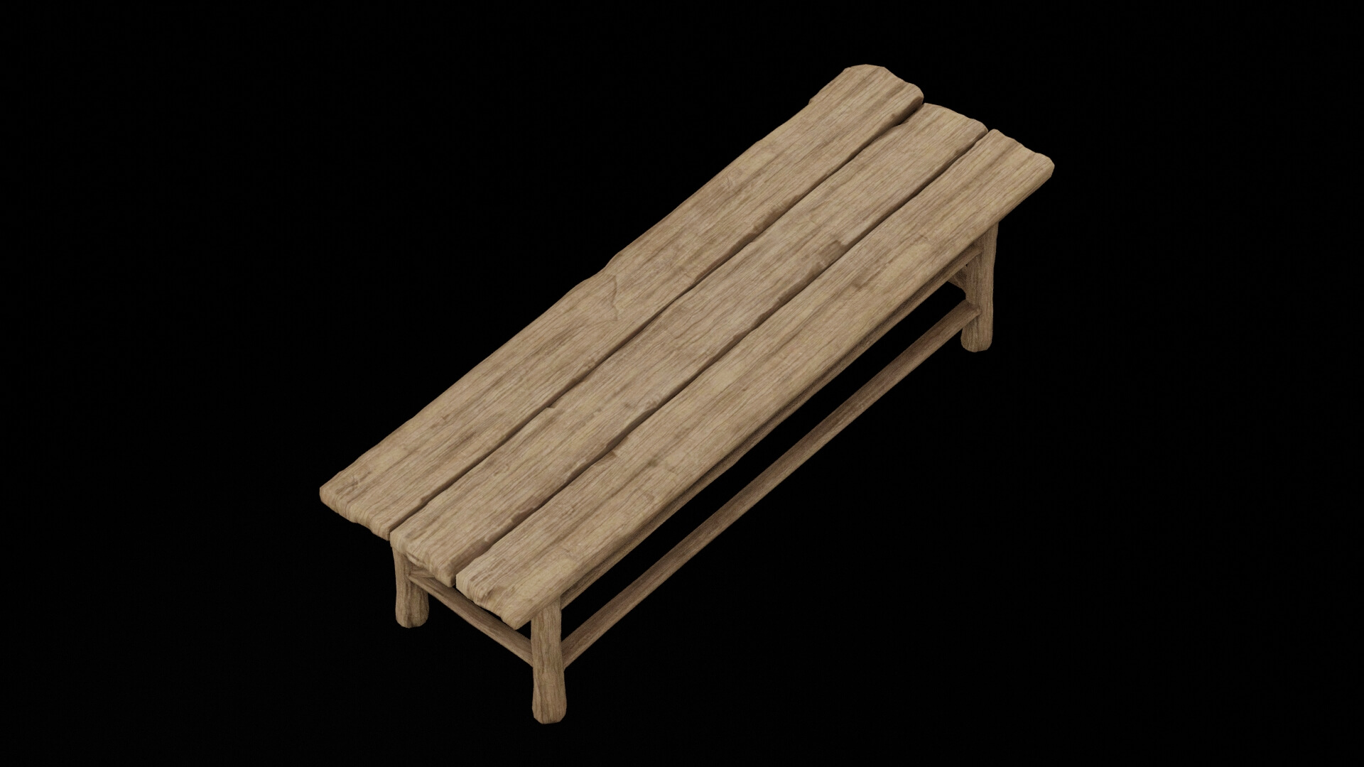 Wooden Table - 3D Model by thedazking