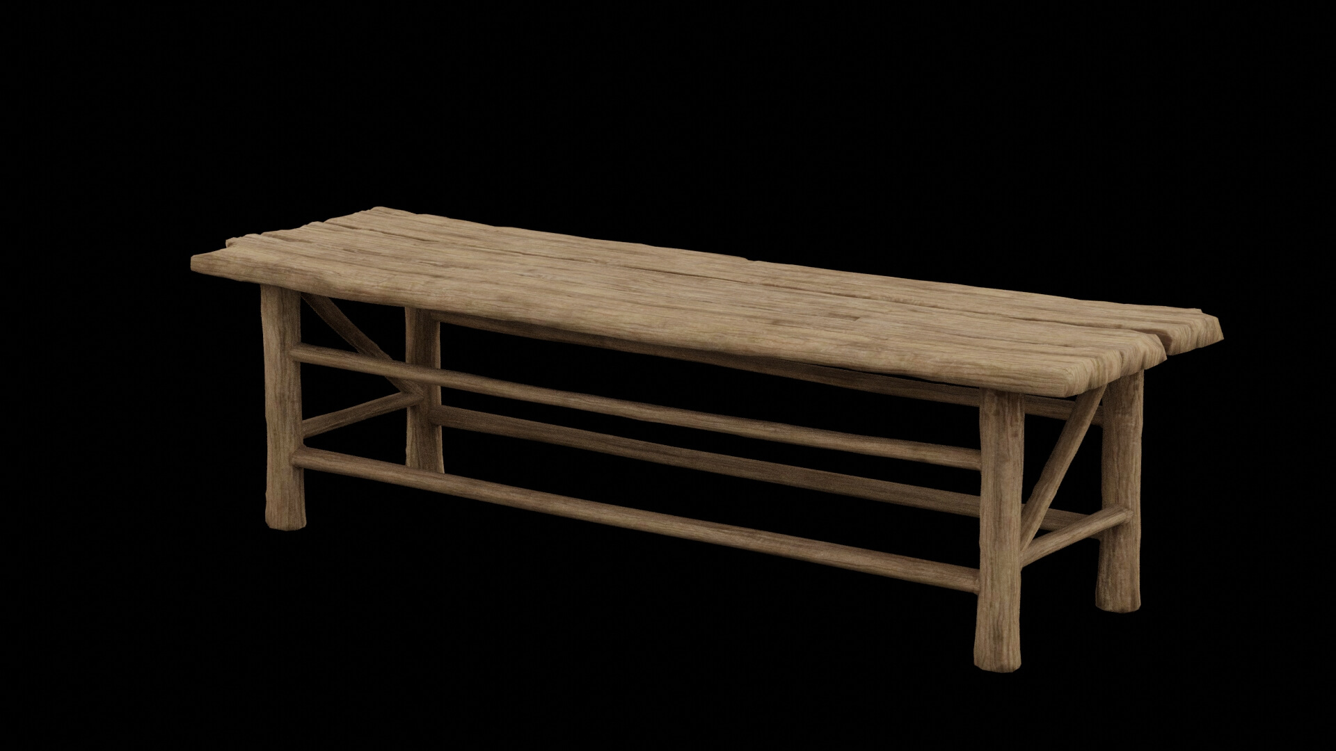 Wooden Table - 3D Model by thedazking