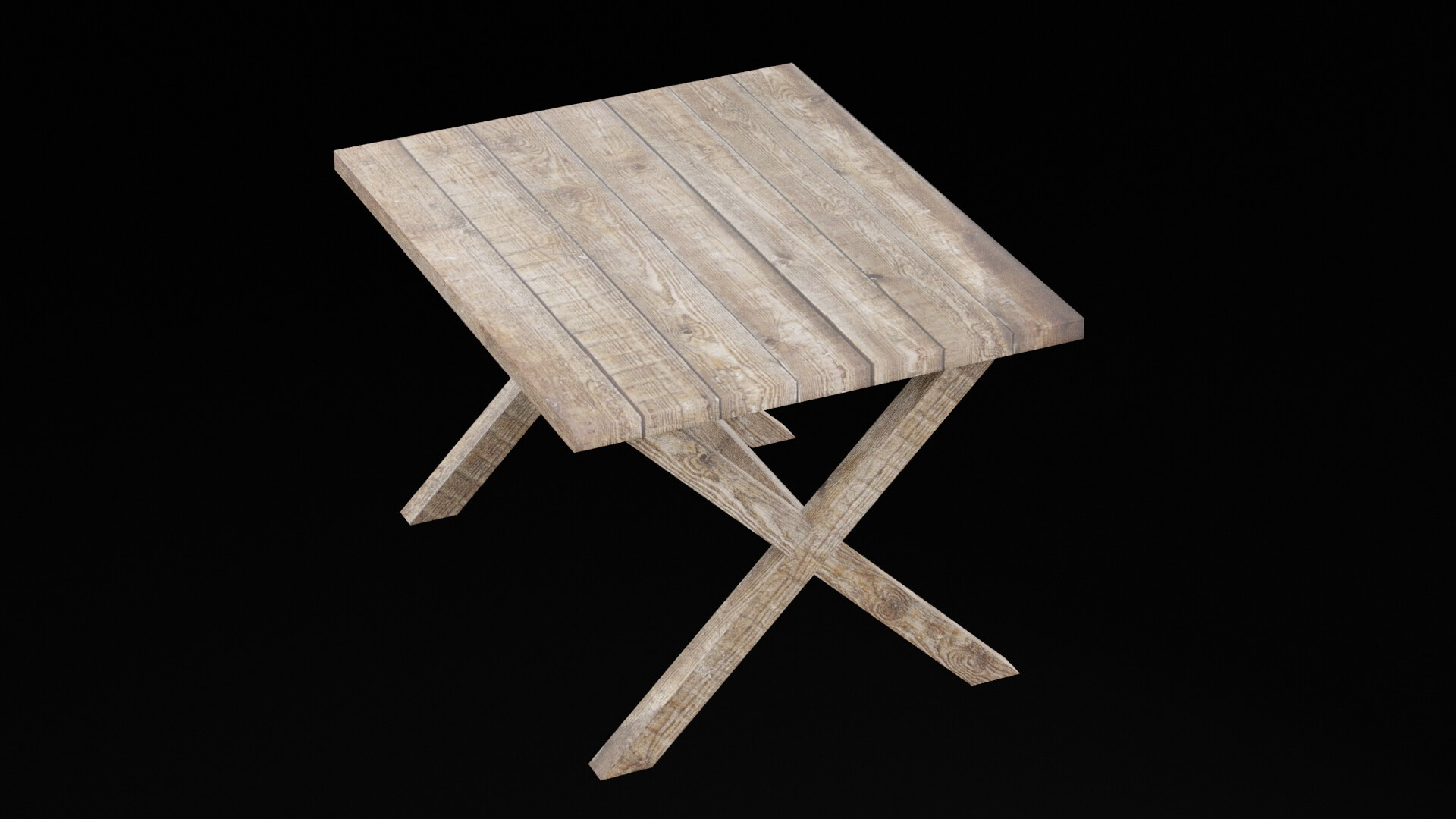 Wooden Table - 3D Model by thedazking