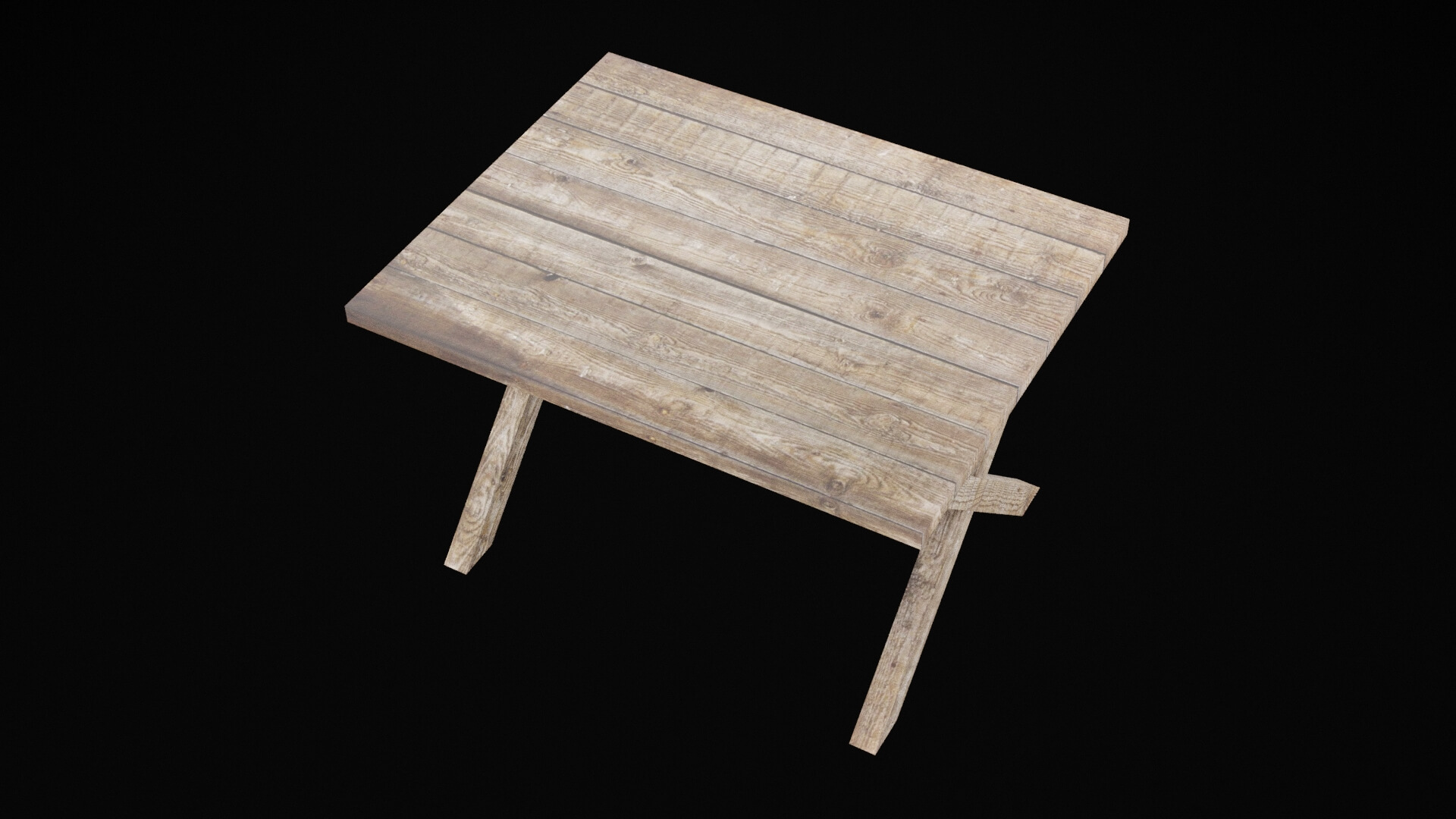 Wooden Table - 3D Model by thedazking