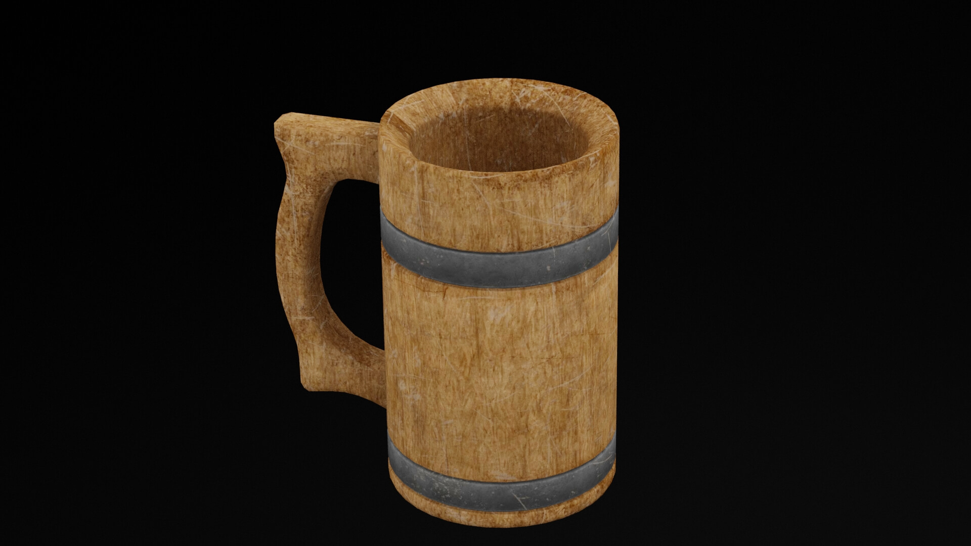 Wooden Tankard - 3D Model by thedazking