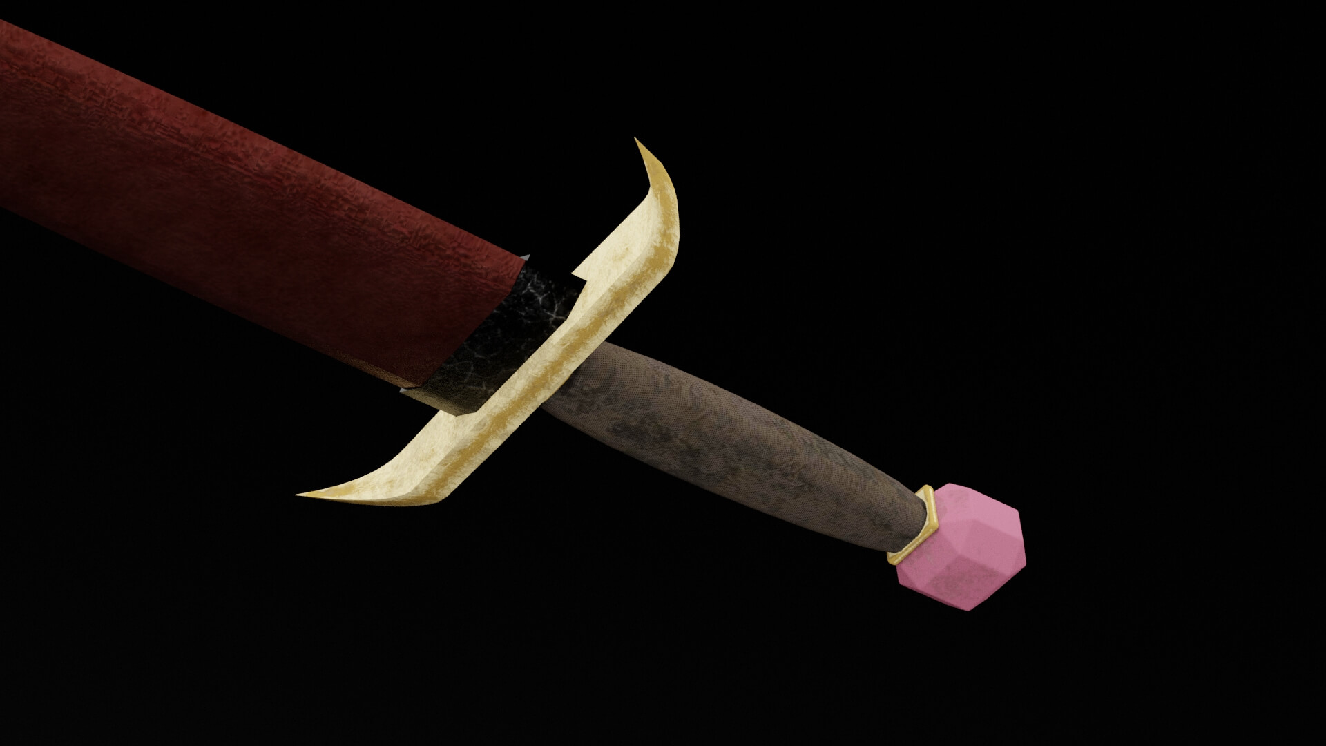 Zigzag Dagger Sheathed - 3D Model by thedazking