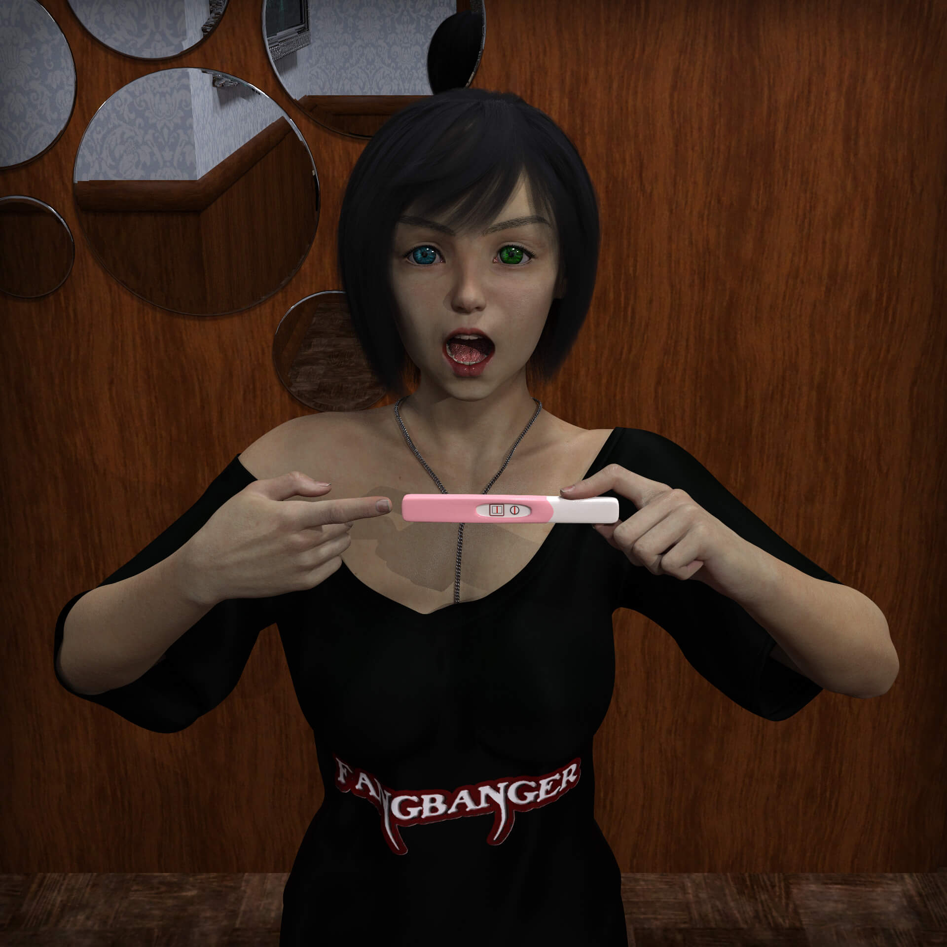 Anime Style Pregnancy Test - Daz Content by TheDevian