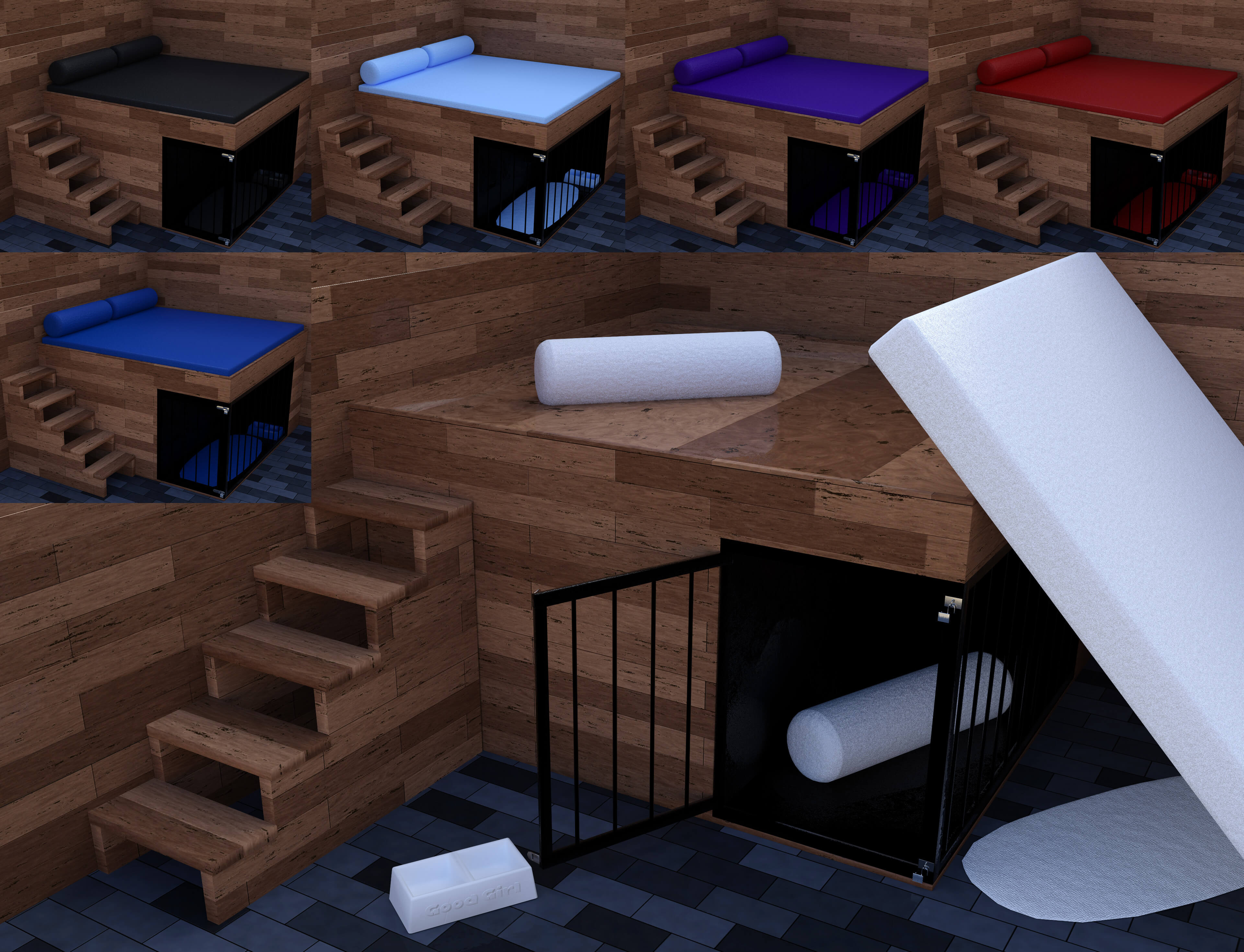 Pet Cage Bed - Daz Content by TheDevian