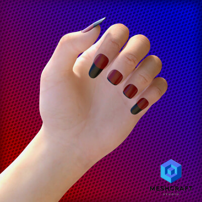 Femme Top Fingernails (and Hand Pose) - Daz Content by TheDevian