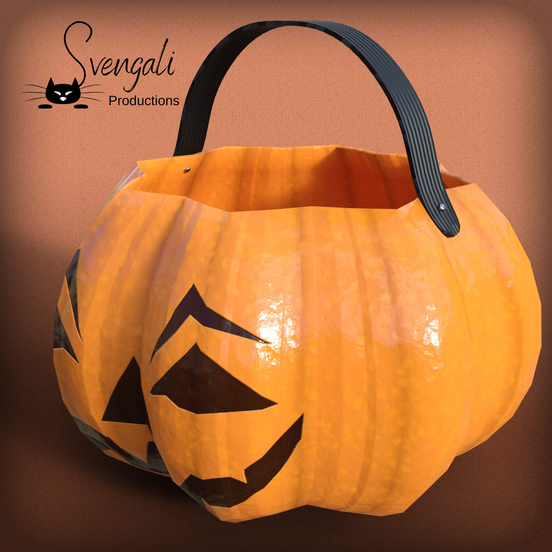 Halloween Pumpkin Candy Bucket - Daz Content by TheDevian