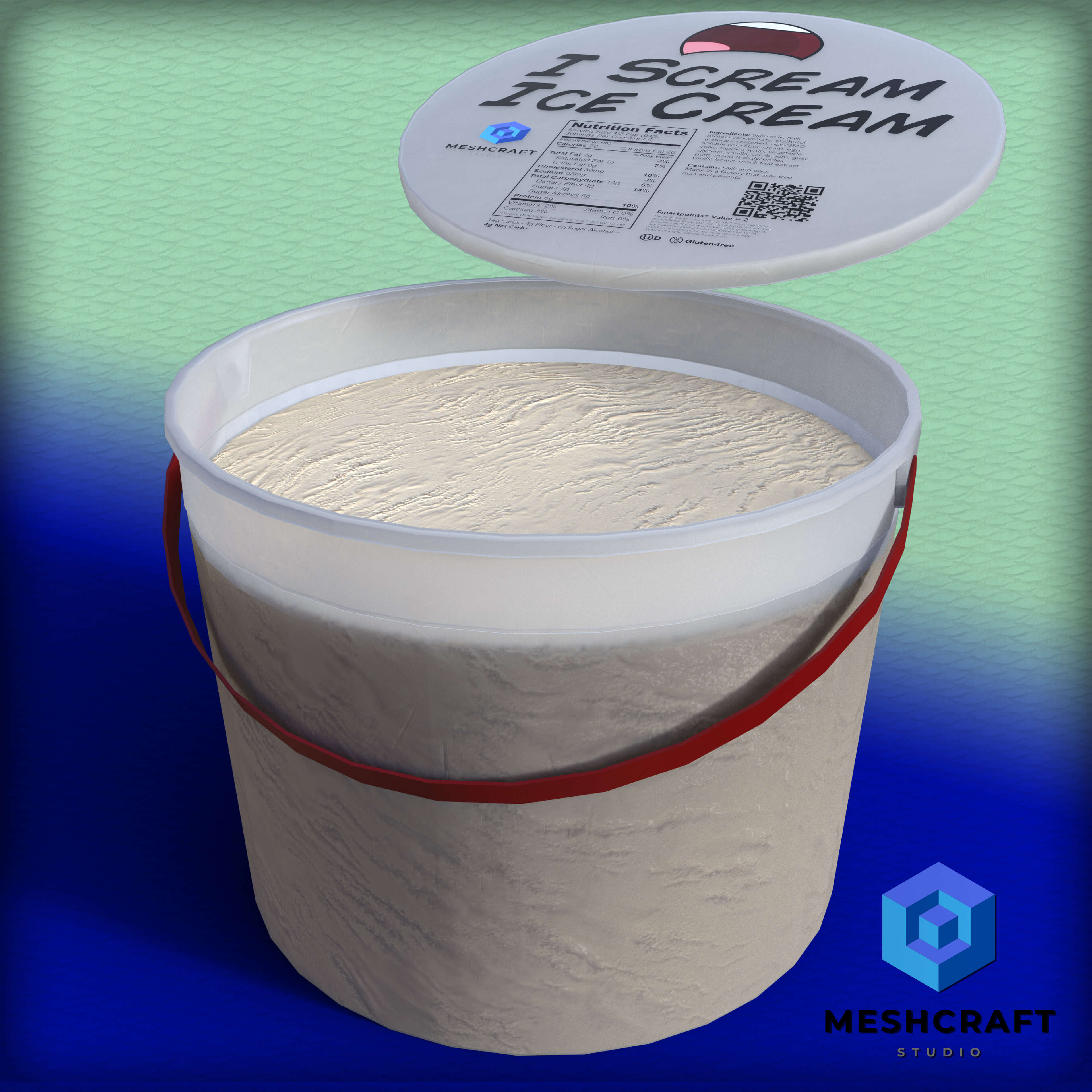 Ice Cream Gallon Bucket - Daz Content by TheDevian