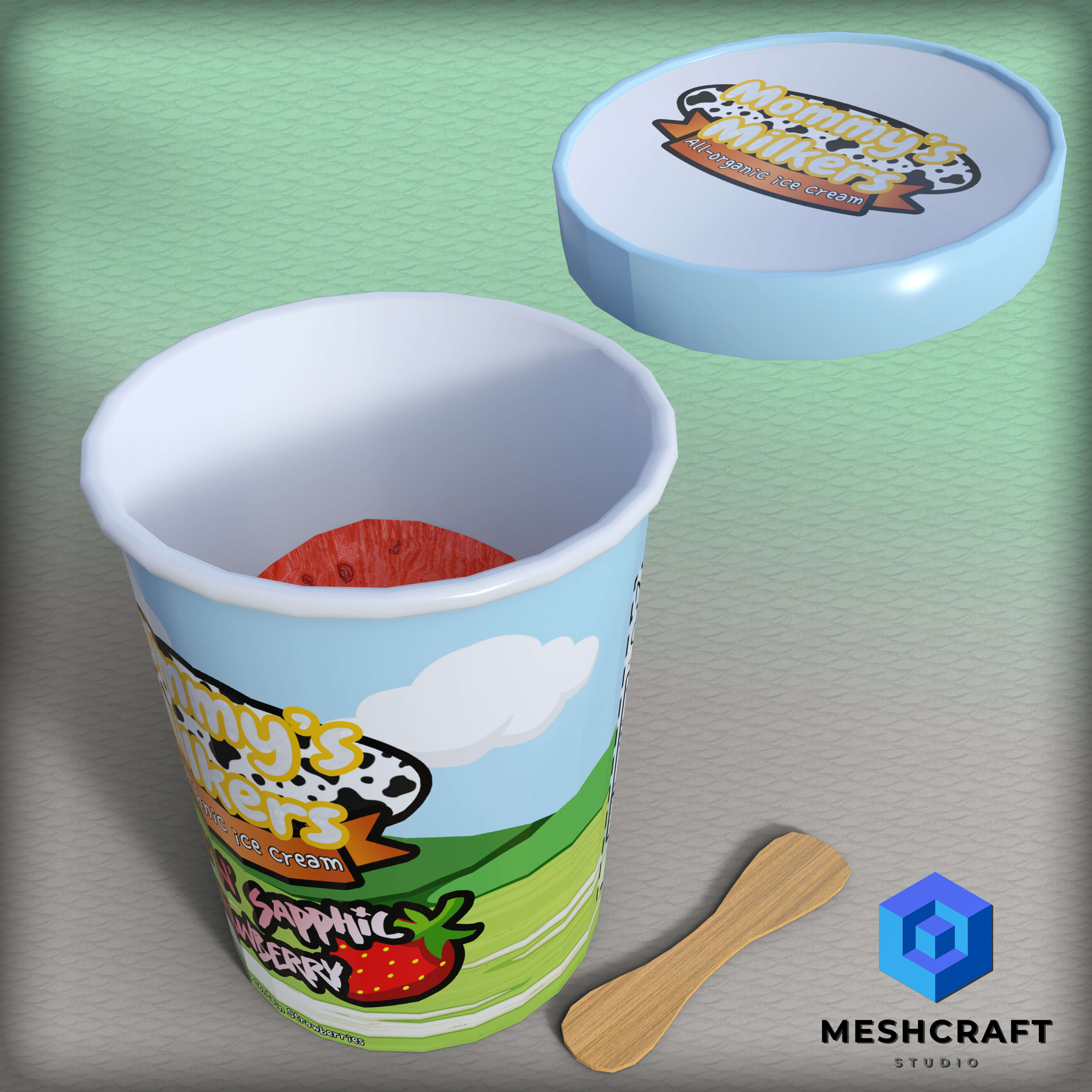 Ice Cream Pint Container - Daz Content by TheDevian