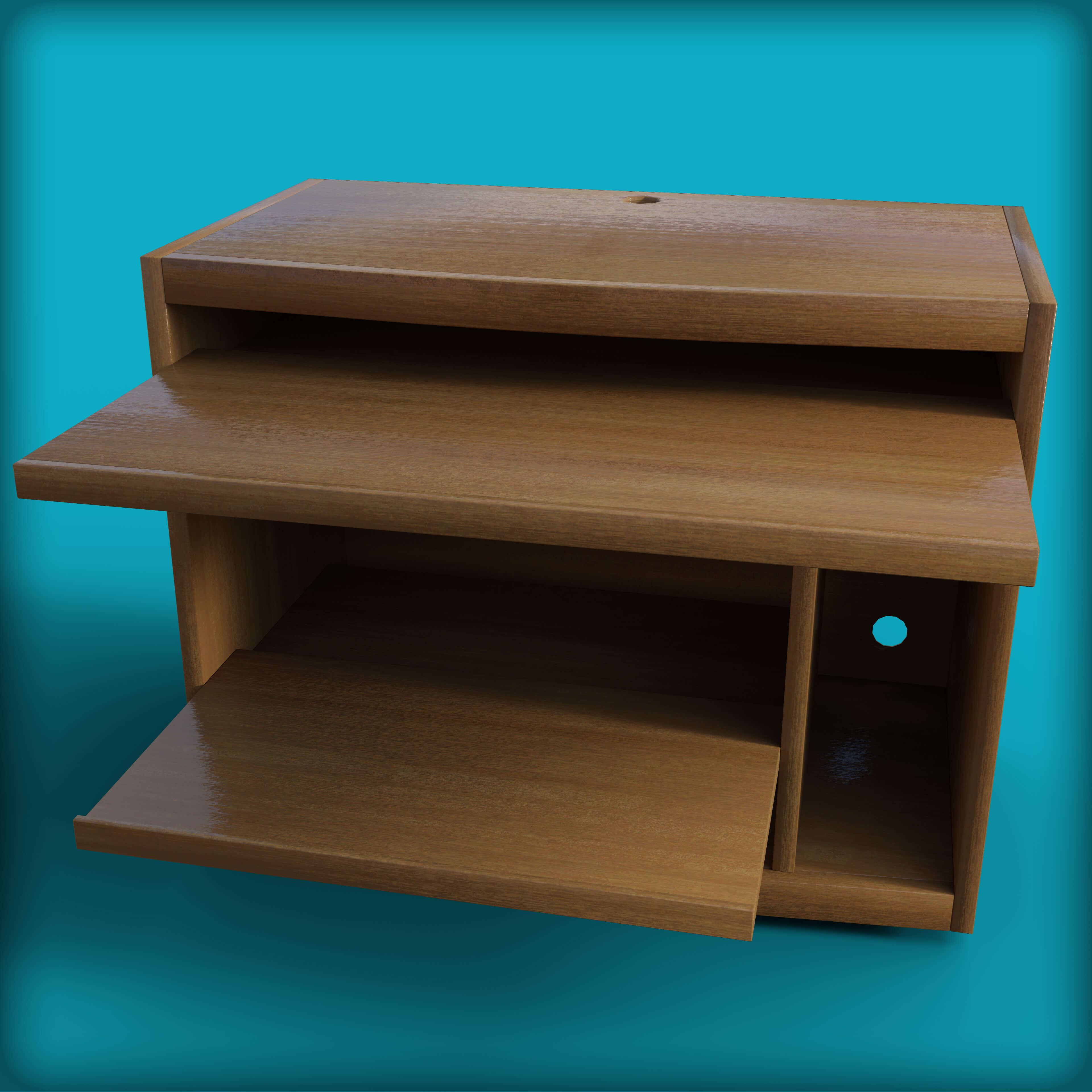 My Wooden Computer Desk 01 - Daz Content by TheDevian