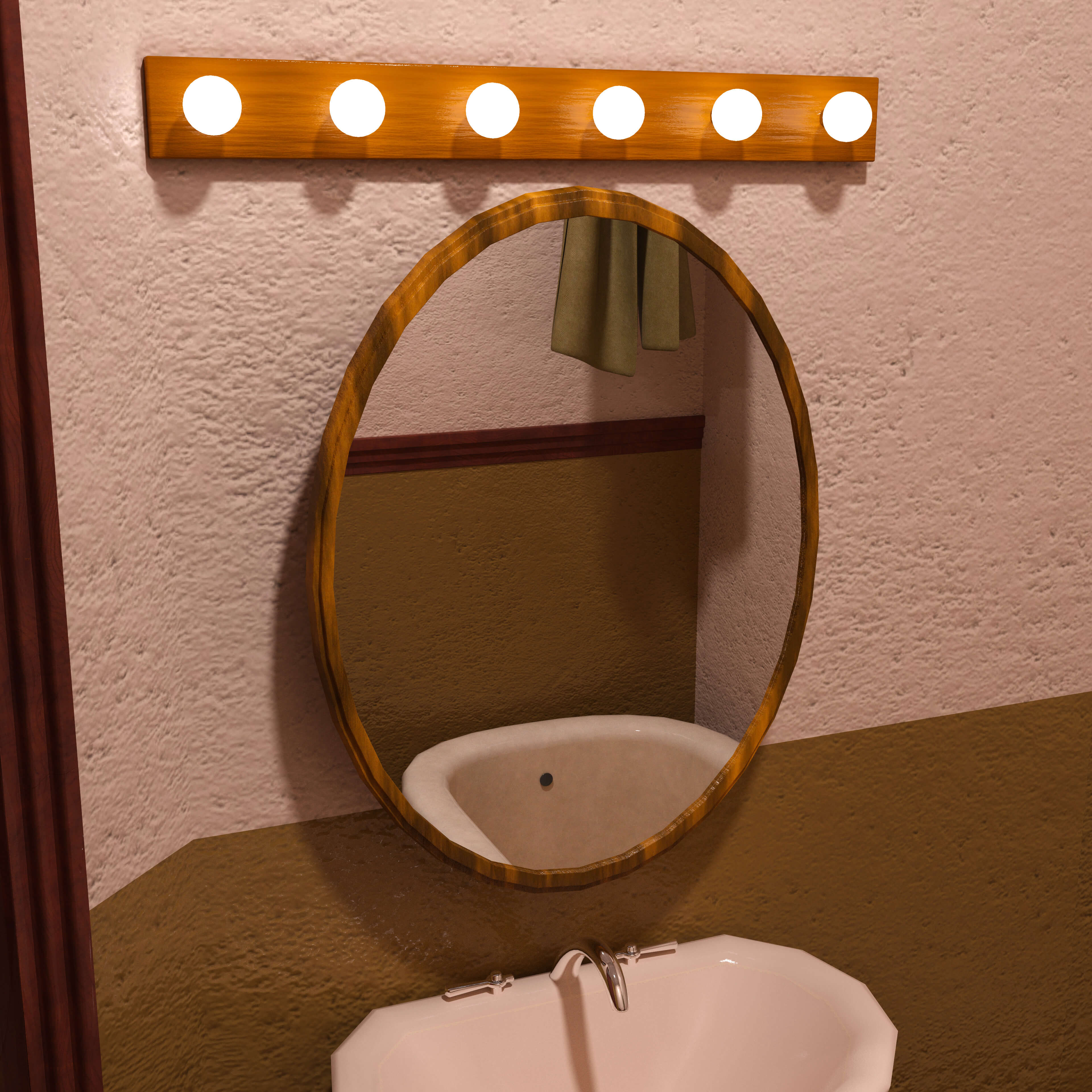 Oval Bathroom Mirror - Daz Content by TheDevian
