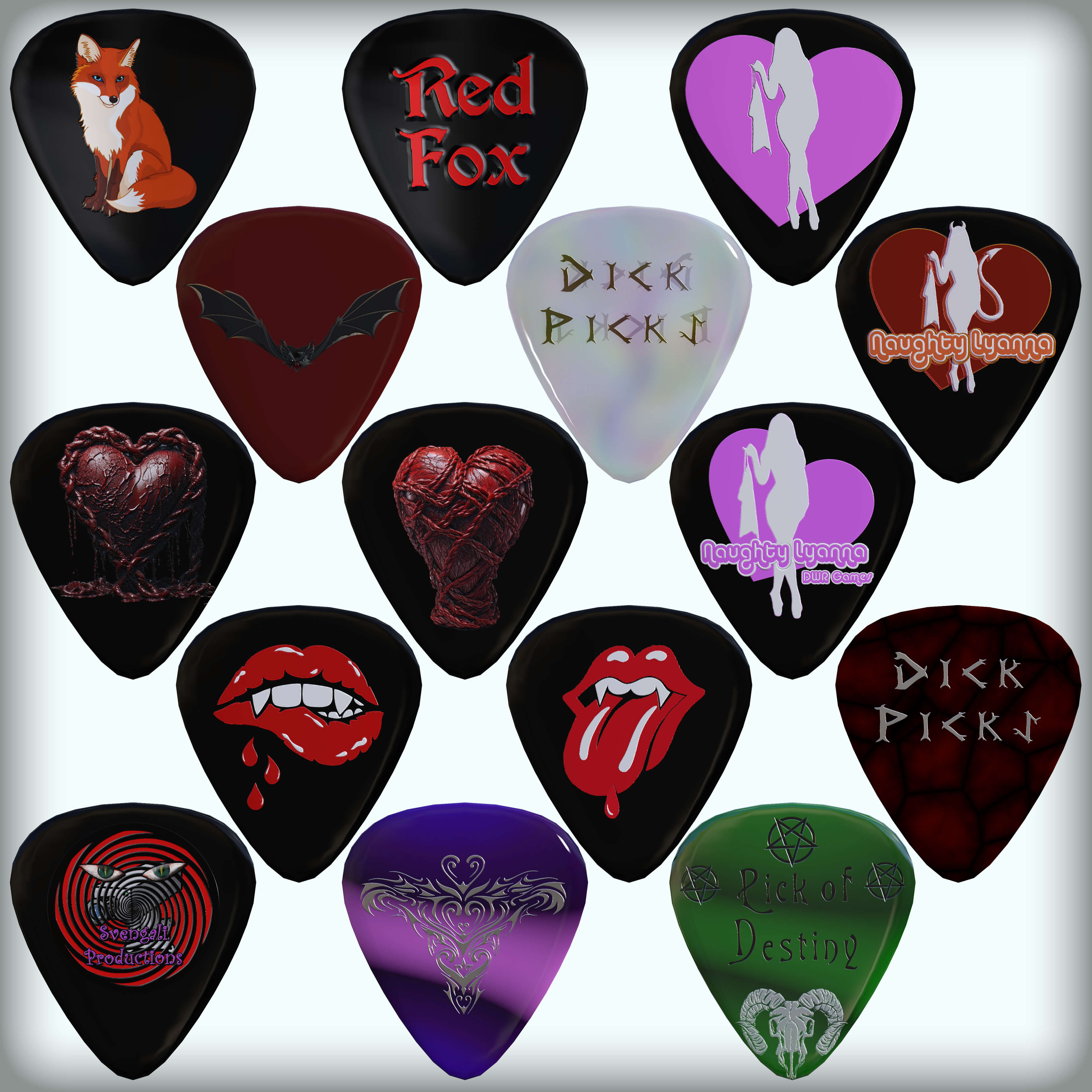 Guitar Picks - Daz Content by TheDevian