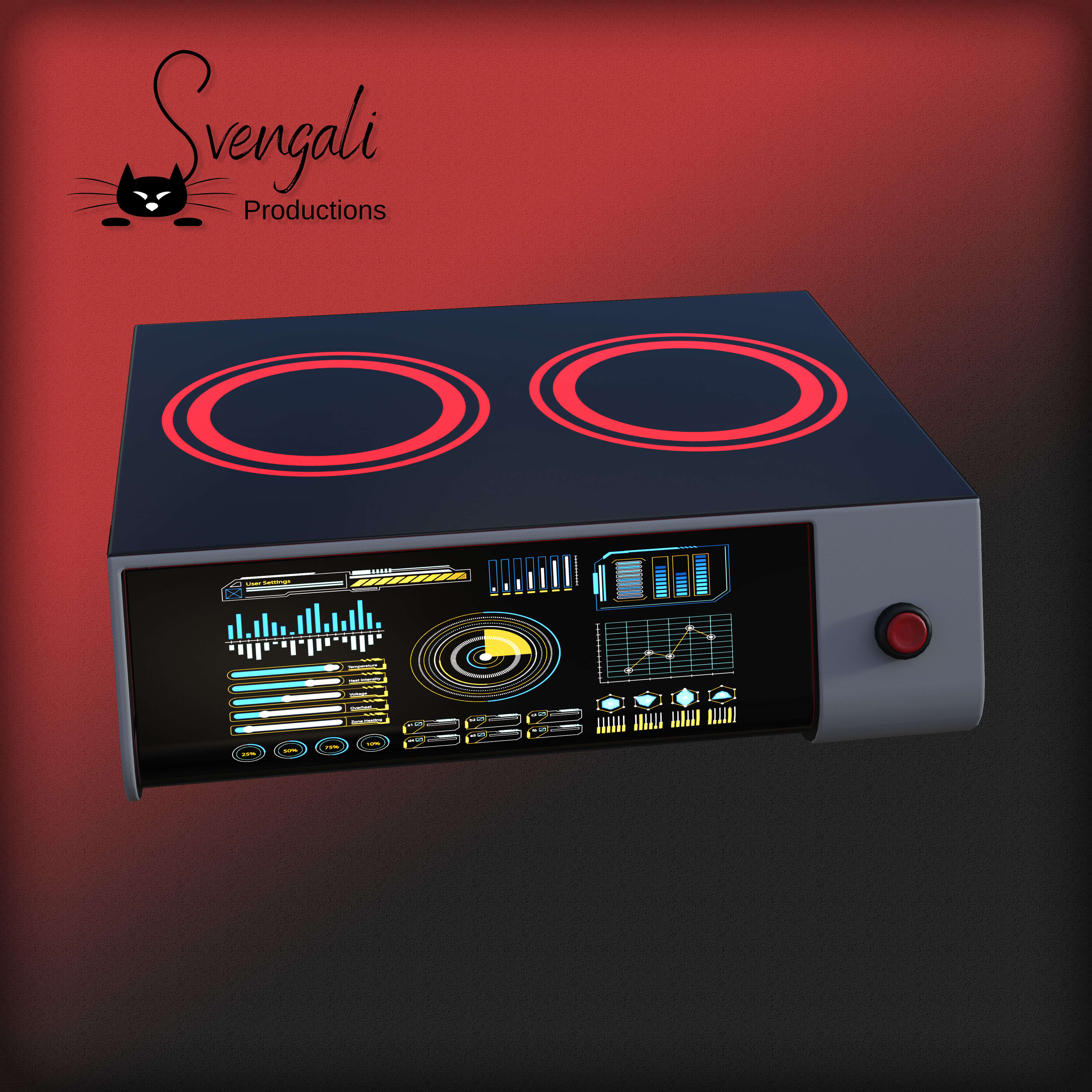 Sci-Fi Hot Plate With Pans Daz Content by TheDevian