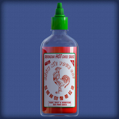 Sriracha Sauce Bottle - Daz Content by TheDevian