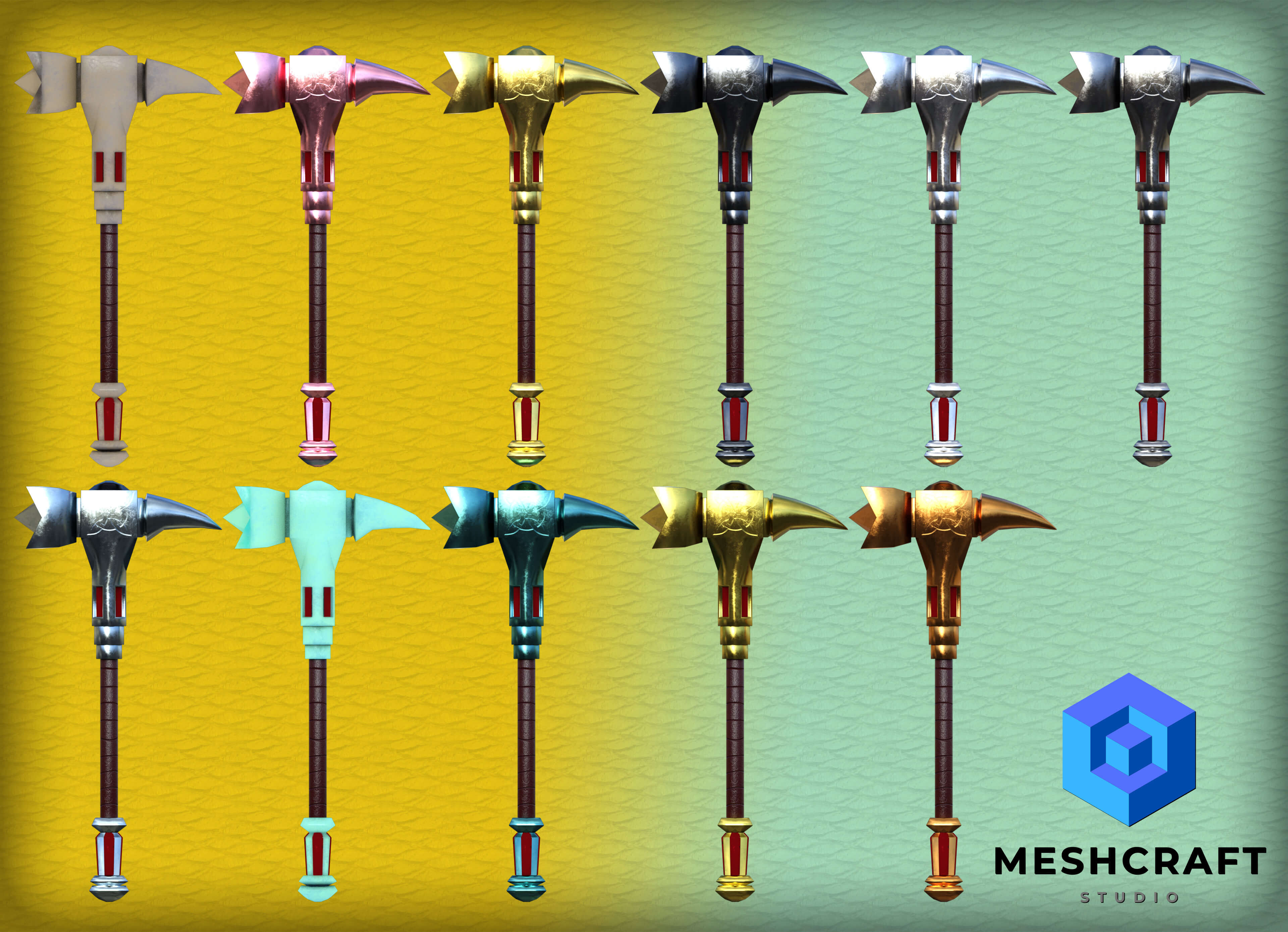 Spiked Warhammer - Daz Content by TheDevian