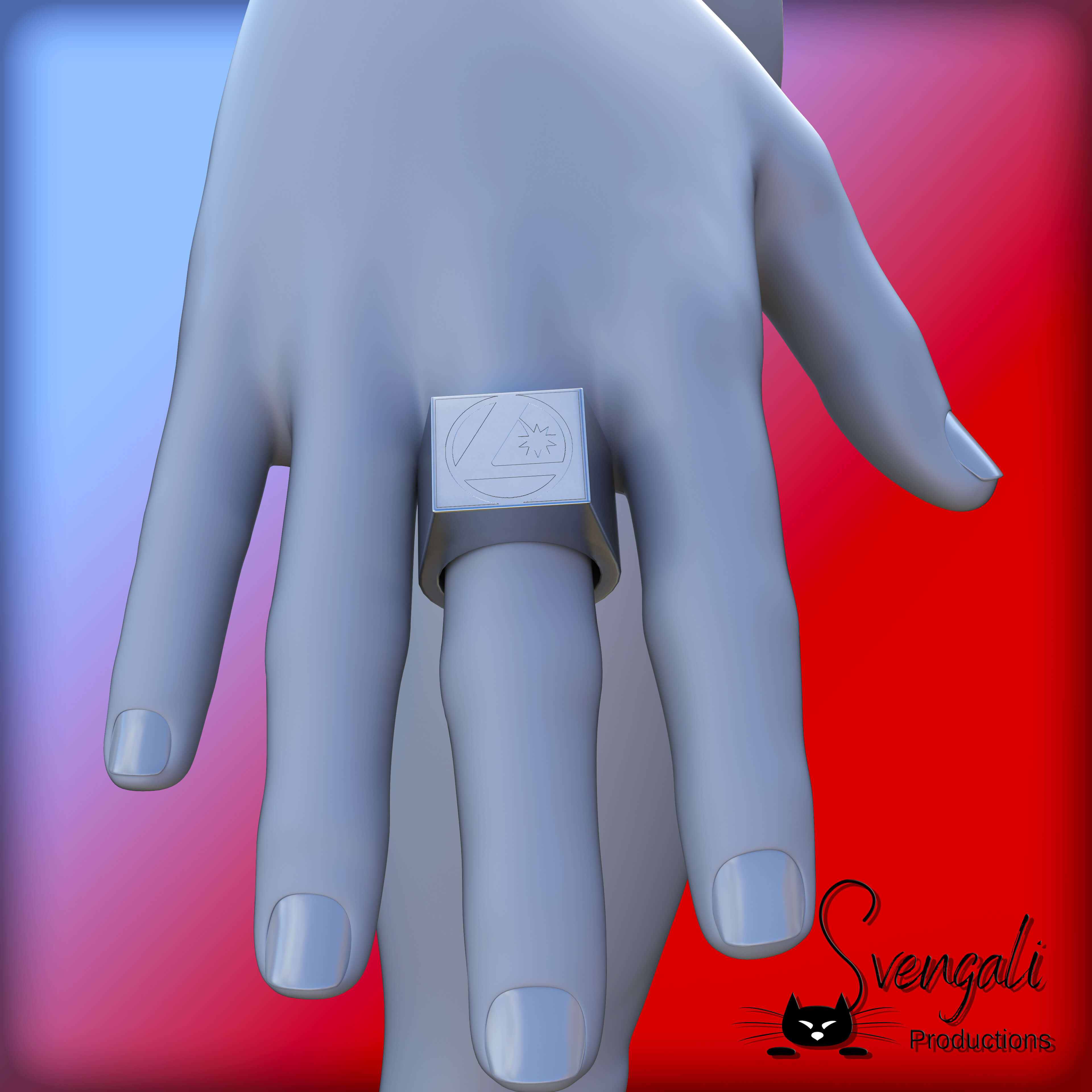 Square Legion Ring - Daz Content by TheDevian