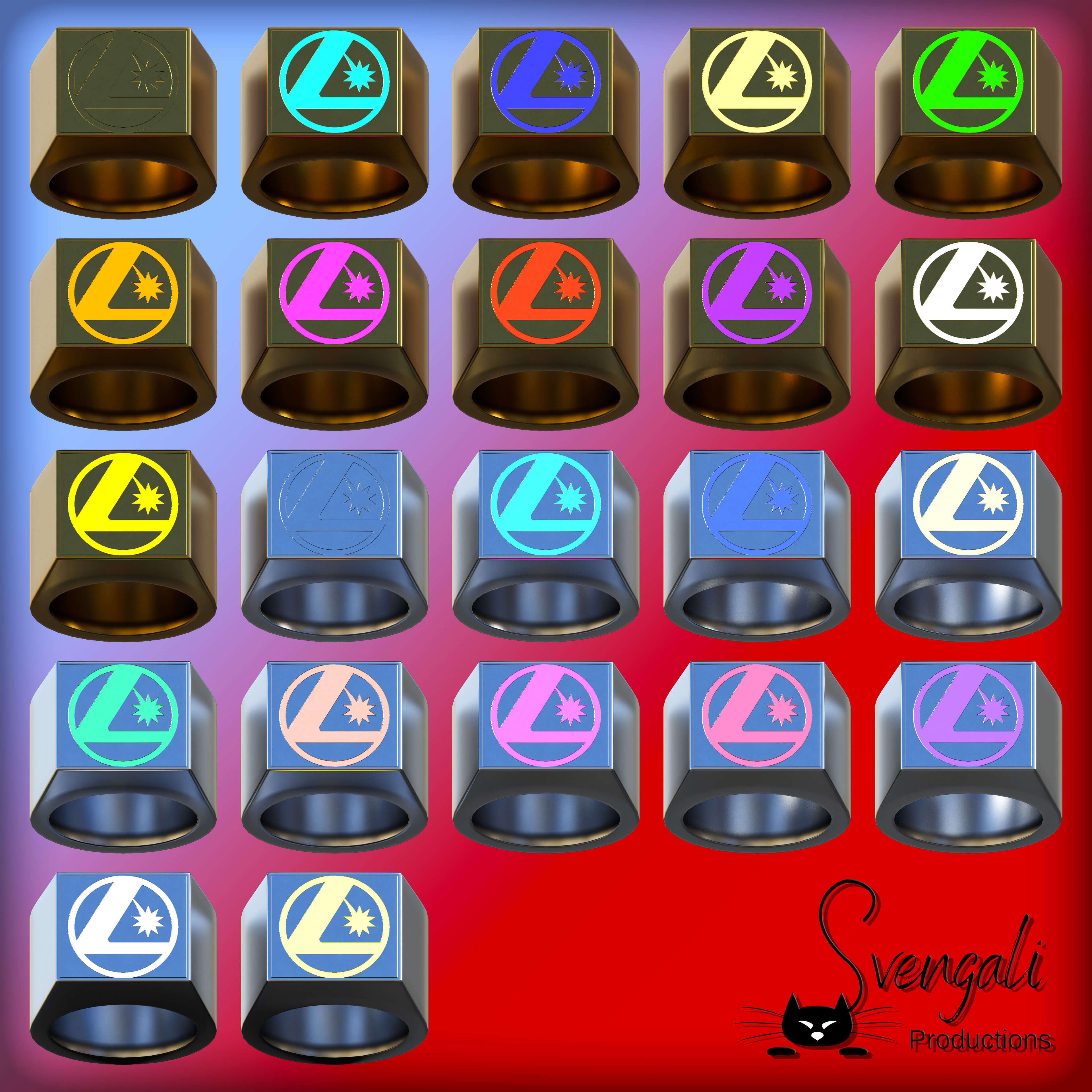 Square Legion Ring - Daz Content by TheDevian