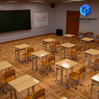 Ultimate Interactive Classroom Set - Daz Content by TheDevian