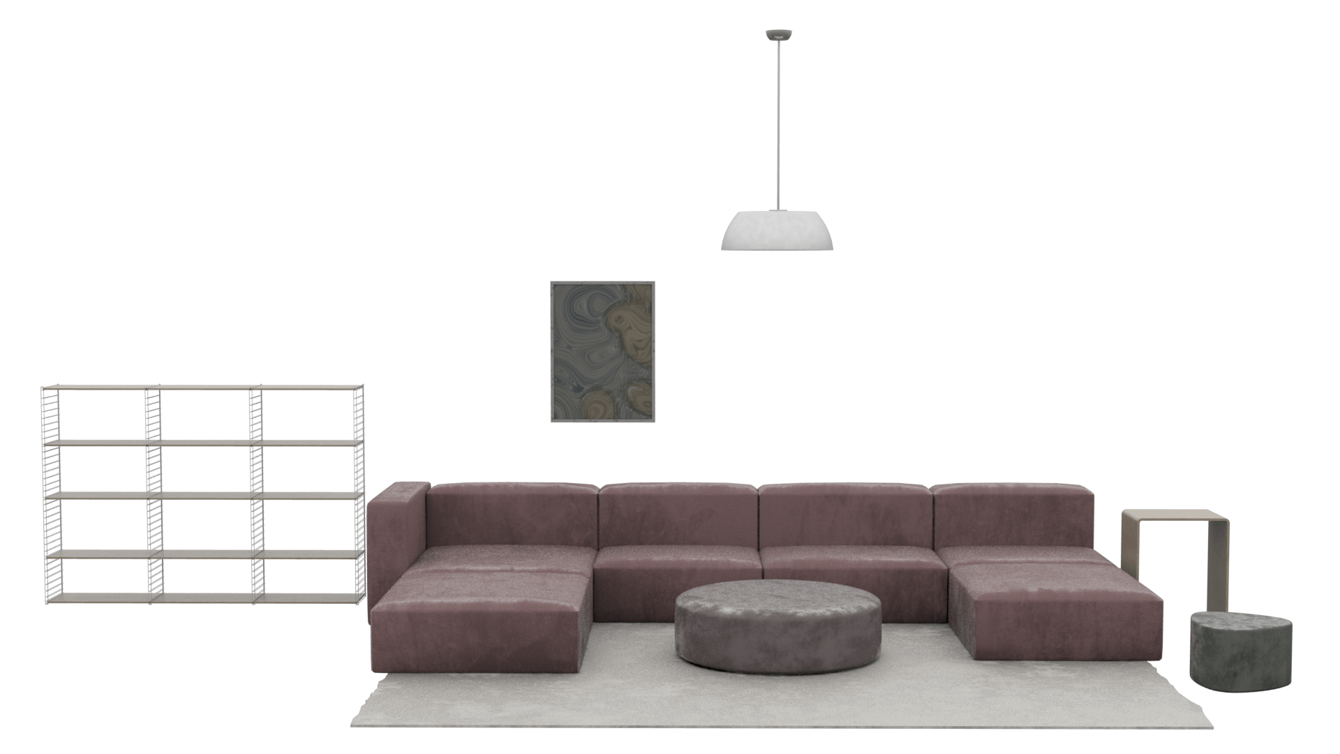 Girly Living Room Props 3D Render | RenderHub Gallery