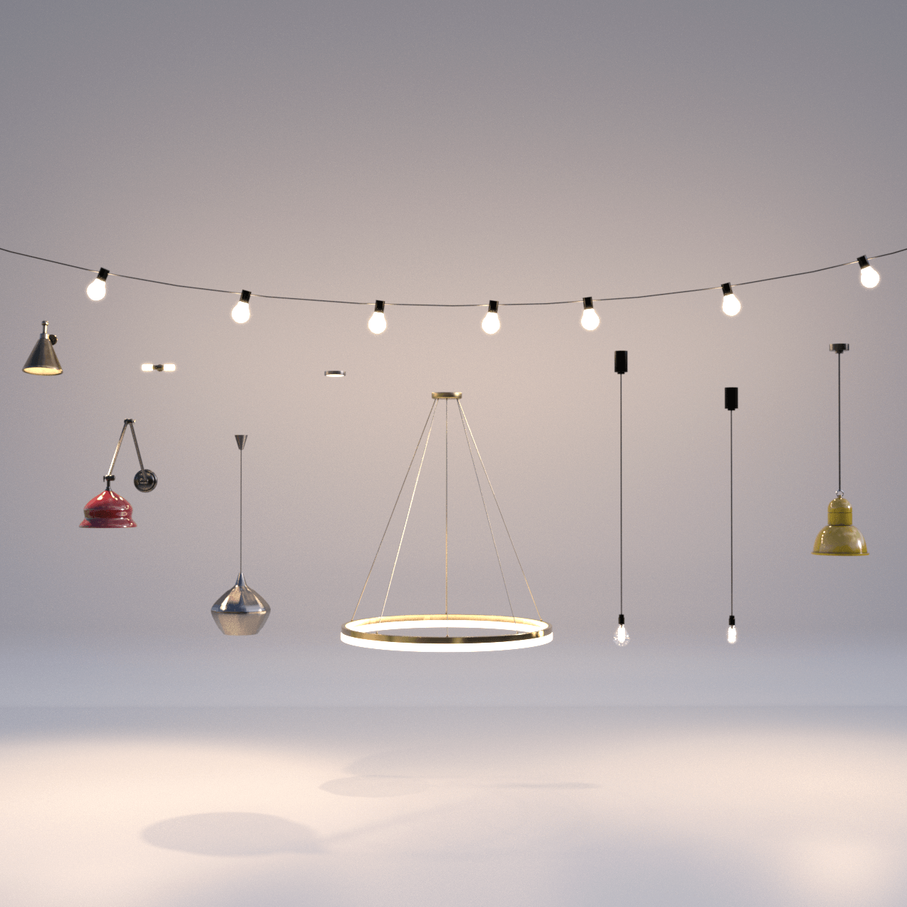 Light Props 3D Render, Digital Art by thedigitallife24
