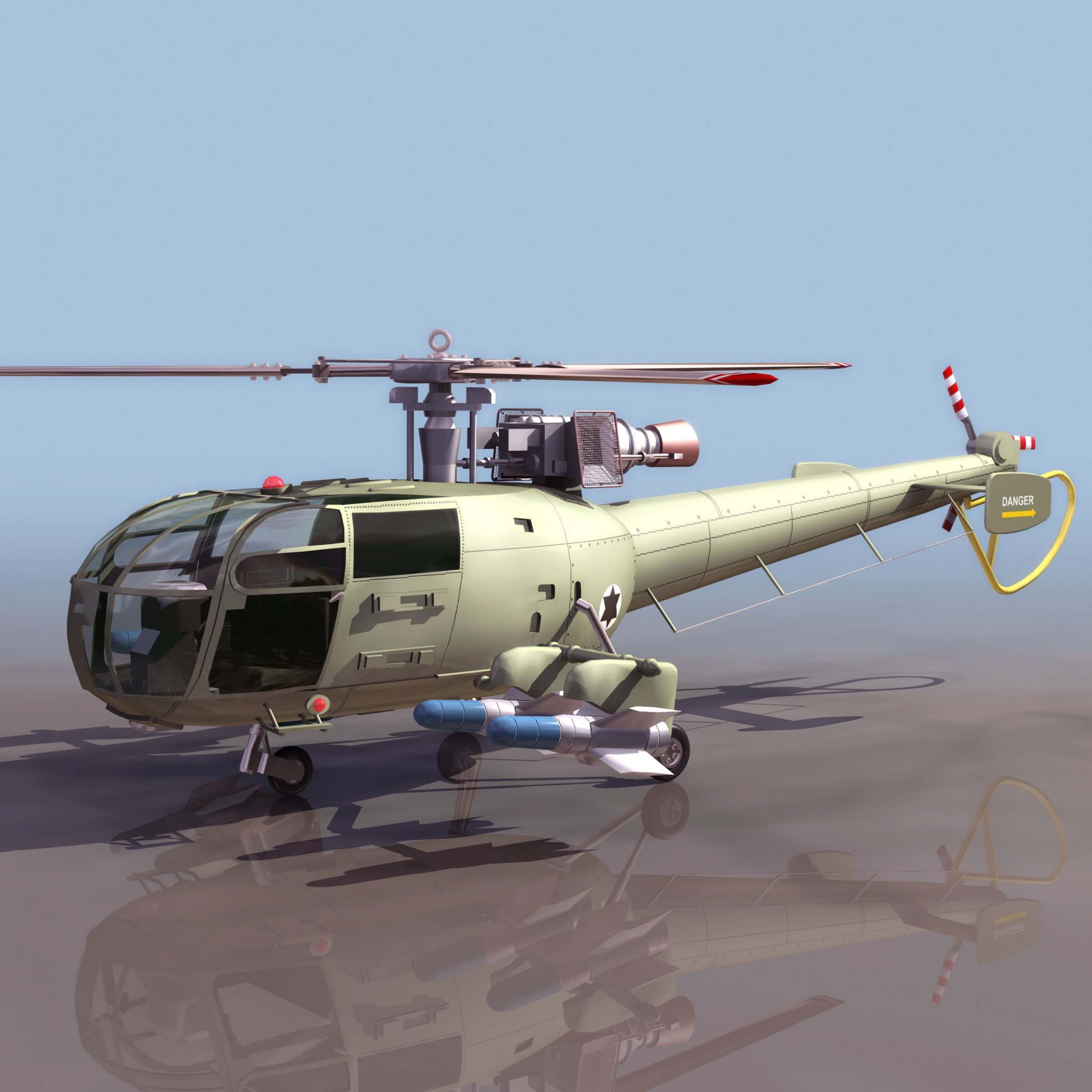Helicopter - 3D Model by thee_stunner4lyf