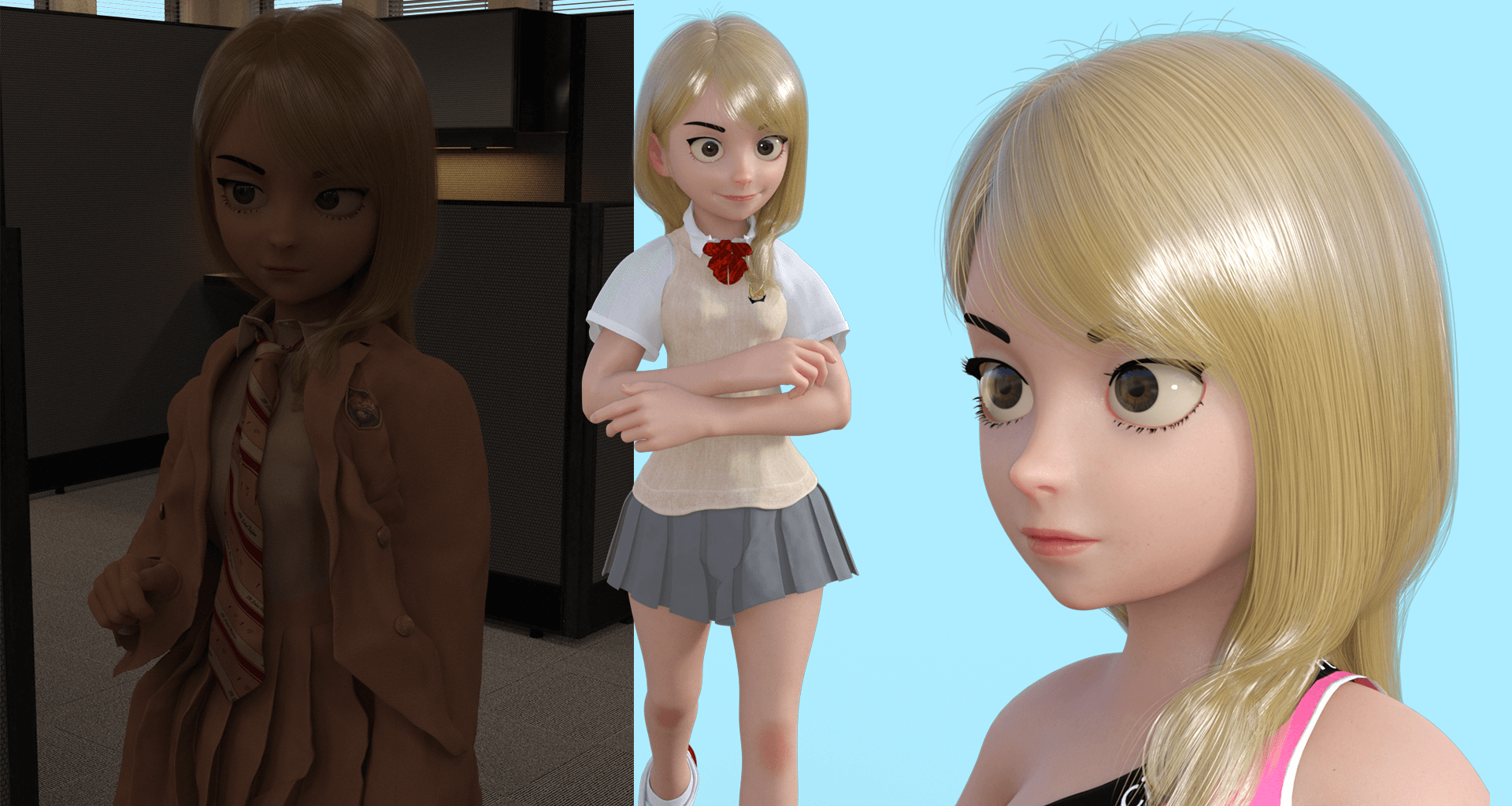 Game Girl v4.2 Preview 2 3D Render | RenderHub Gallery