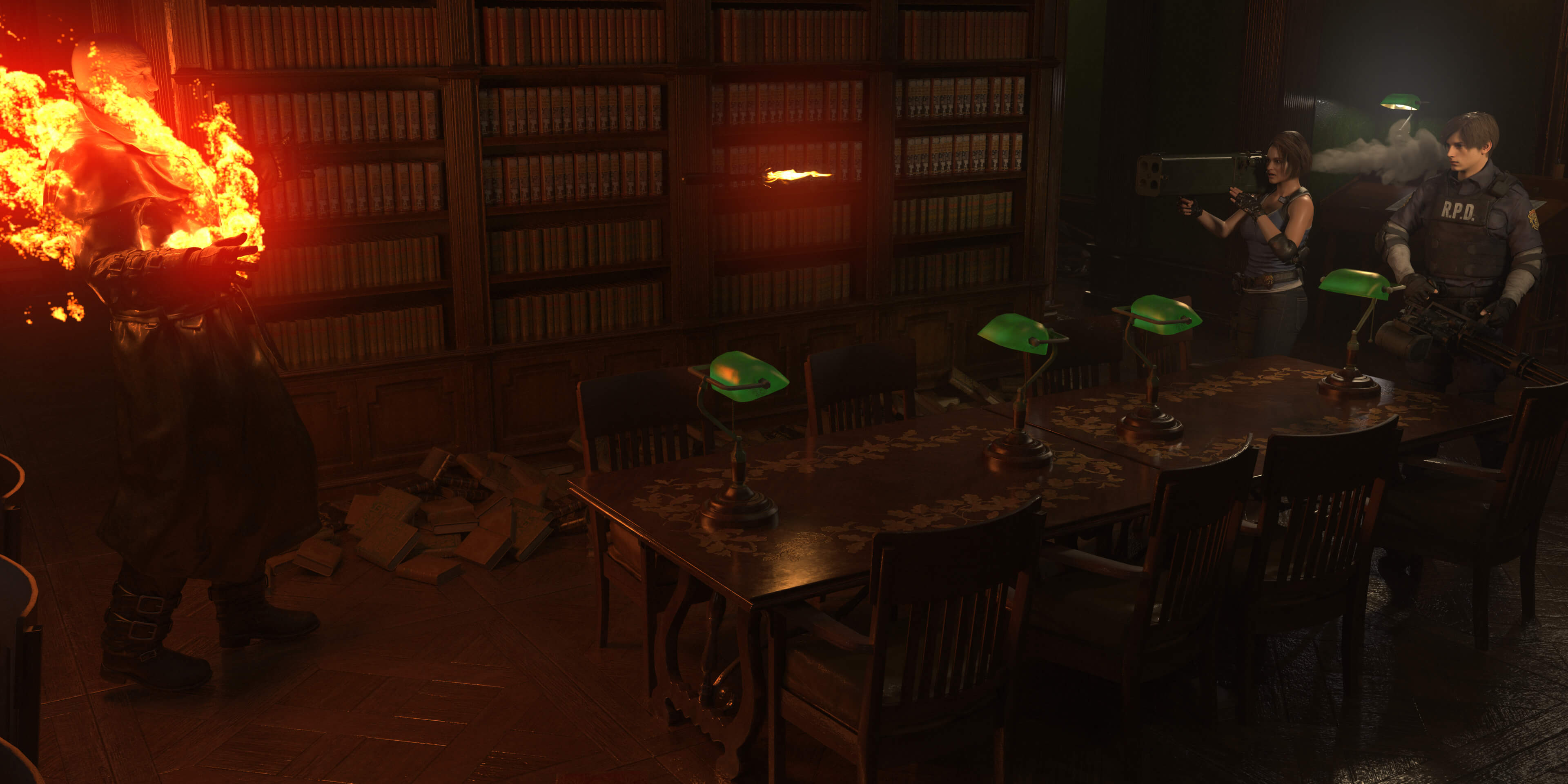 Jill V and Leon S K - RPD Library Part 4 - Final 3D Render