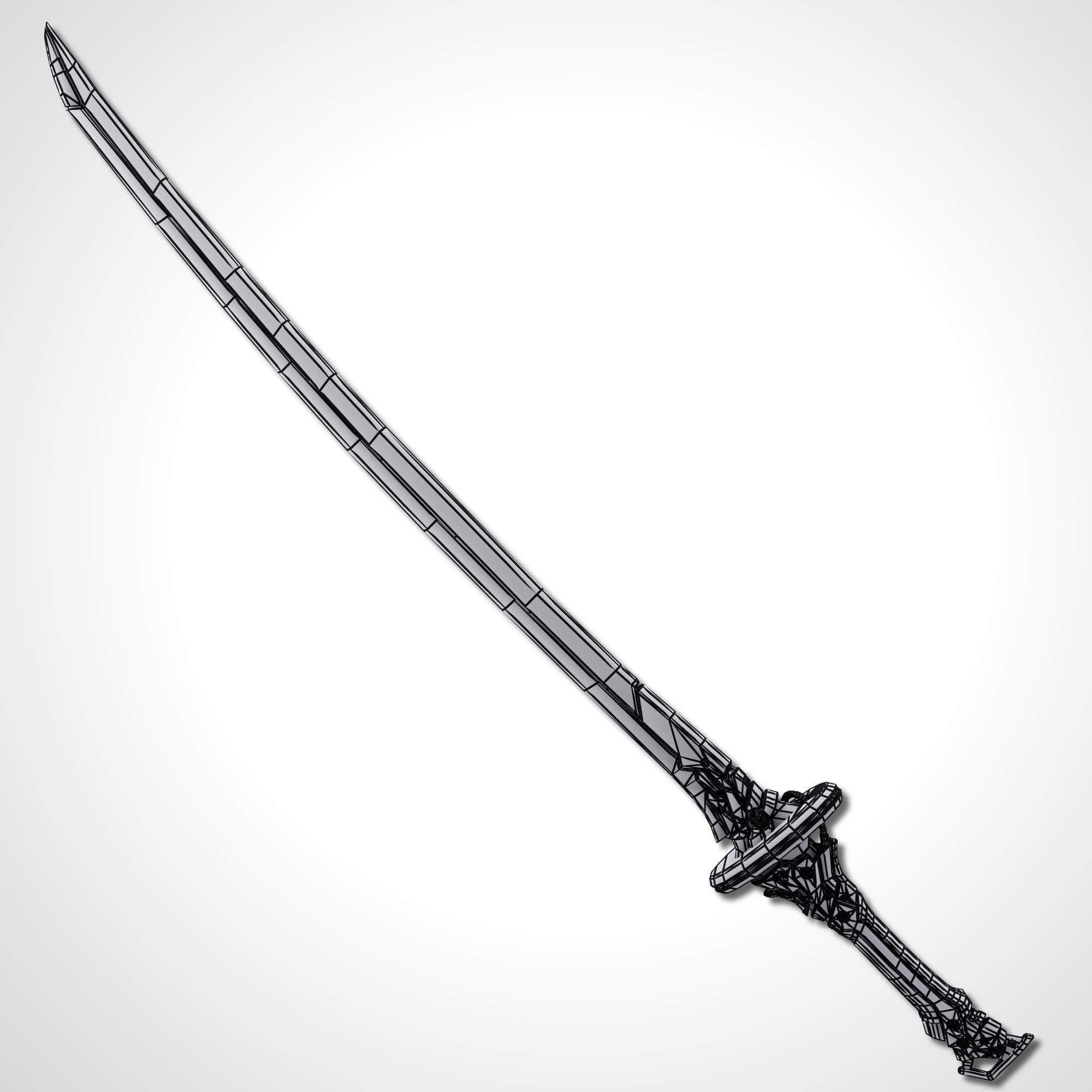 Two Color Epee Sword (Ver 2.0) - 3D Model by THEOJANG