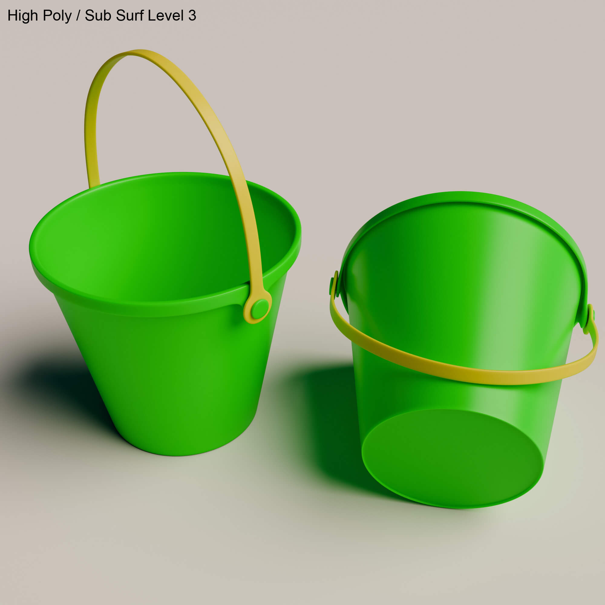 Beach Bucket Toy - 3D Model by TheRayToaster