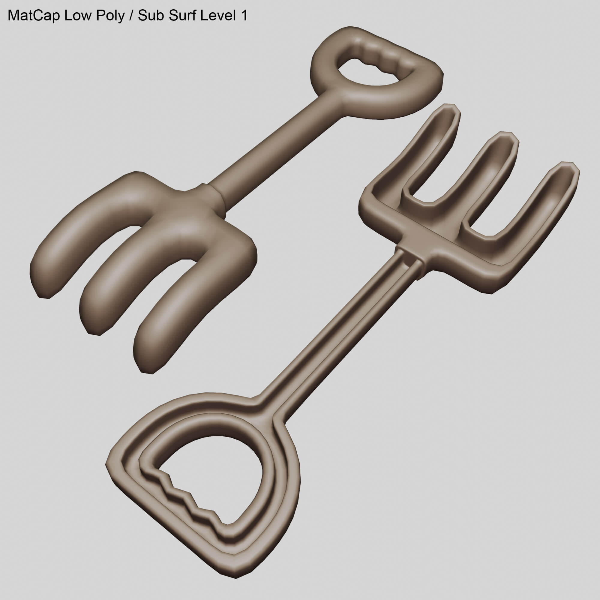 Beach Rake Toy - 3D Model by TheRayToaster