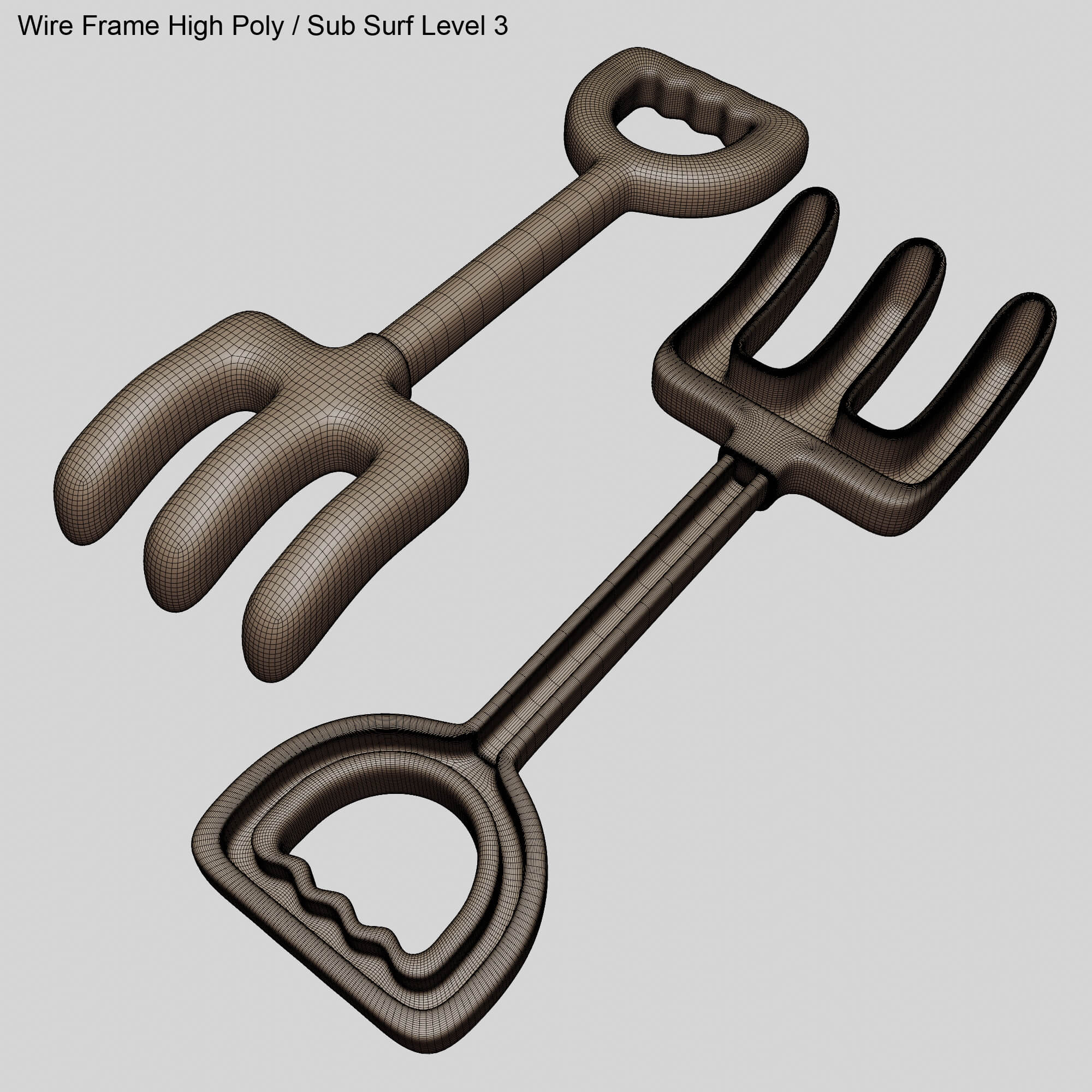 Beach Toy Set - Bucket, Spade and Rake by TheRayToaster