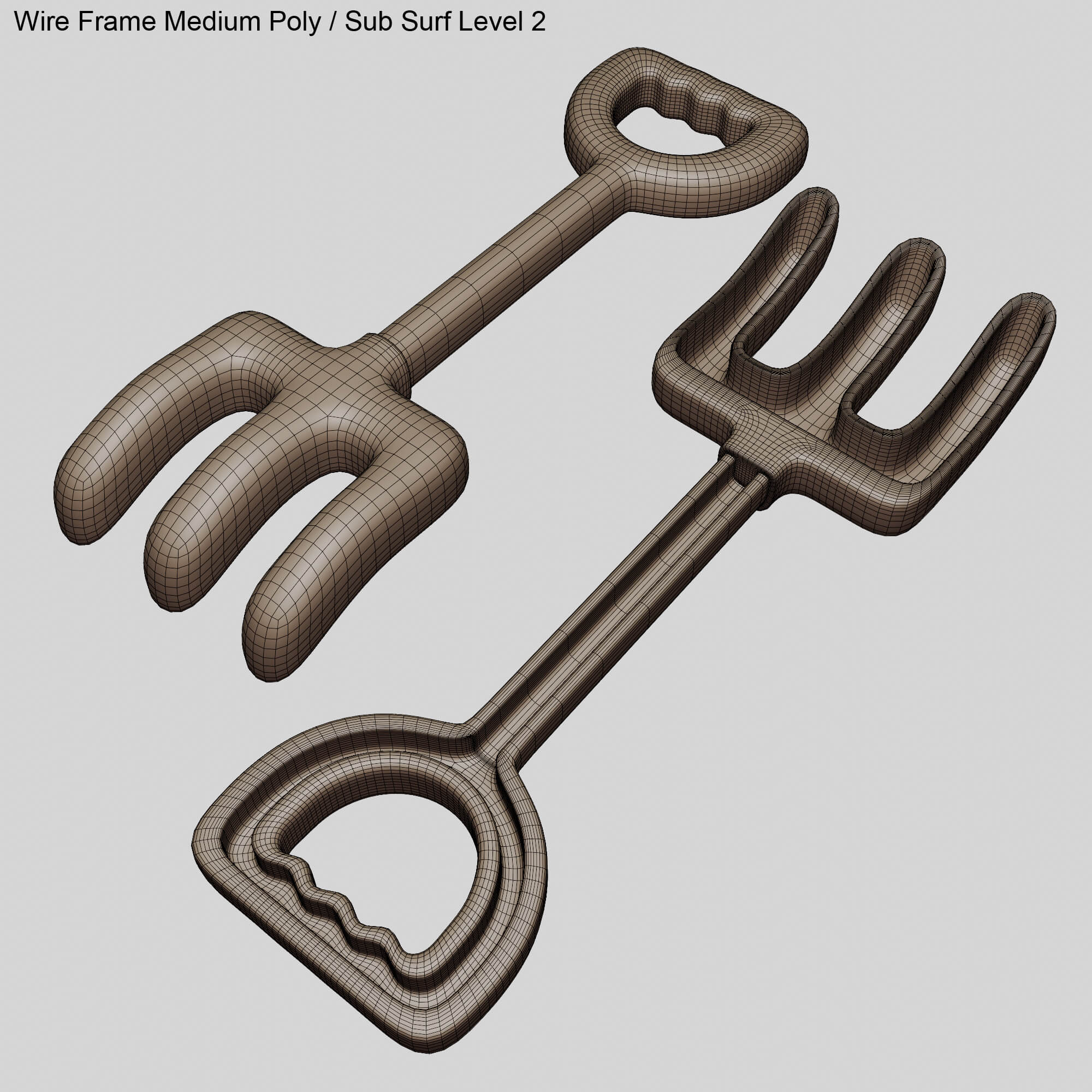 Beach Rake Toy - 3D Model by TheRayToaster