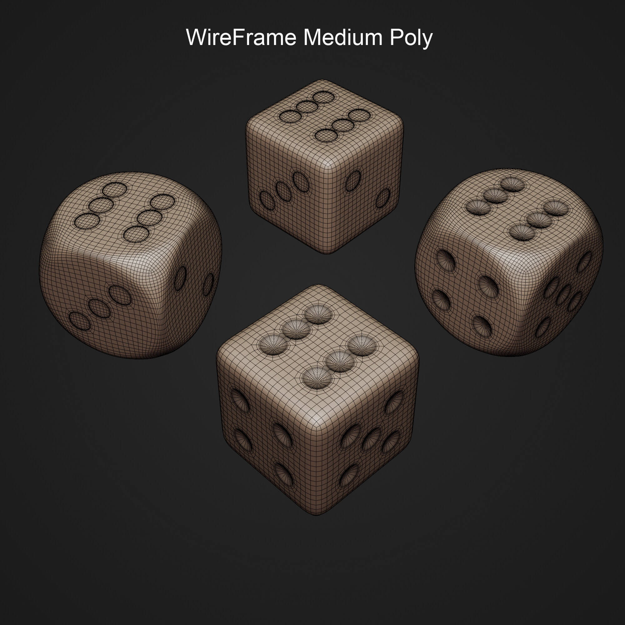 Square and Rounded Corner Dice - 3D Model by TheRayToaster