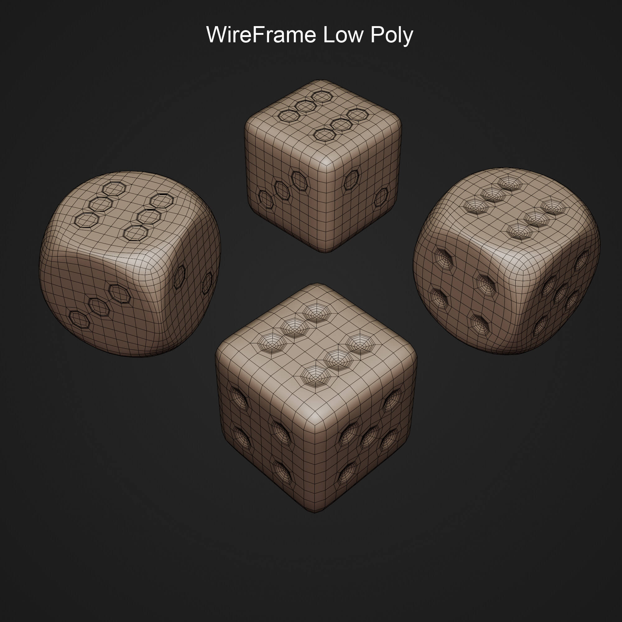 Square and Rounded Corner Dice - 3D Model by TheRayToaster