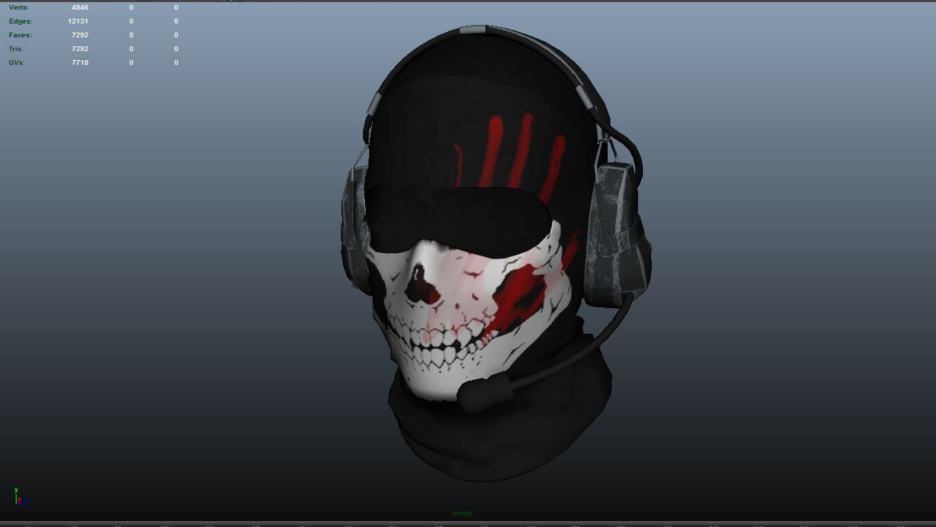 Black Balaclava Mask - 3D Model by TheRo Homme