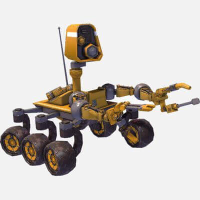 Sci-Fi Space Rover 3D Model by thibsert