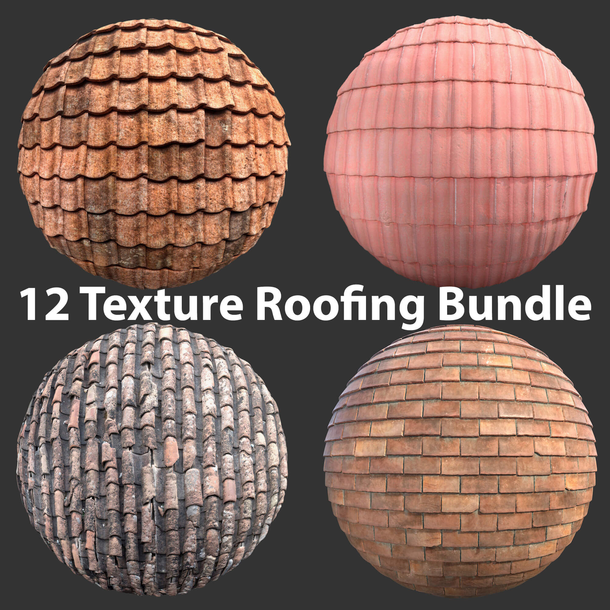 12 Texture Roofing Bundle by things