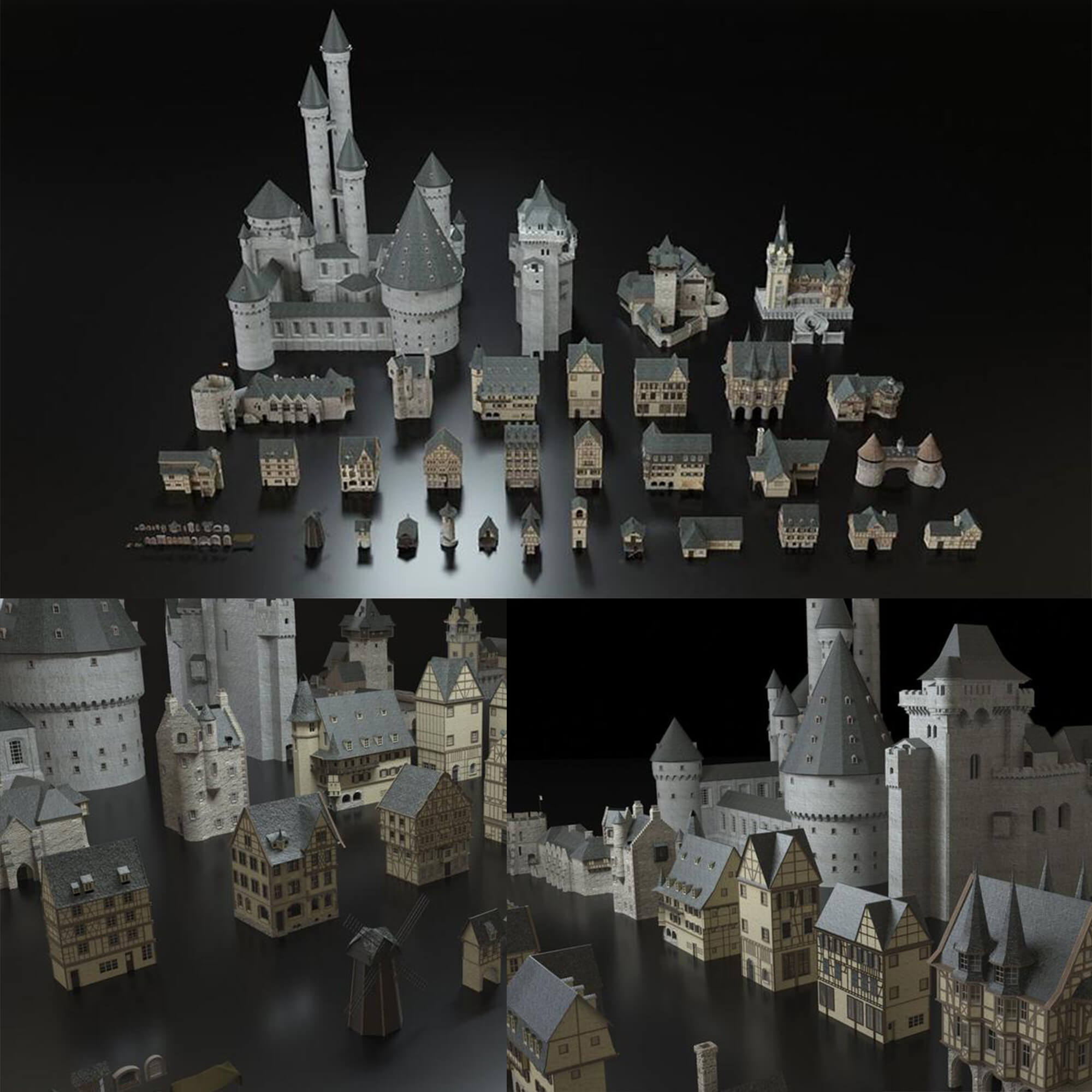 Fairy Tale Building Collection - 3D Model by things