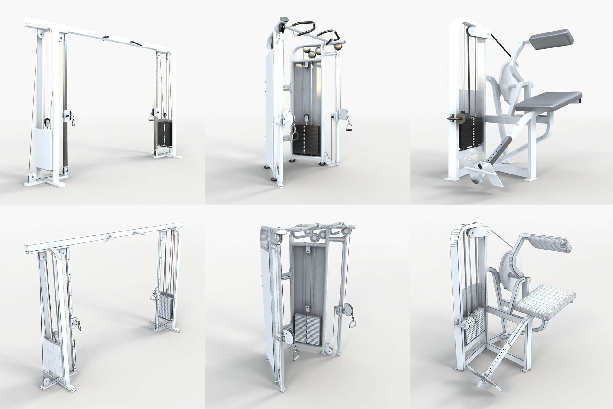 44 Piece Gym Equipment Collection - 3D Model by things
