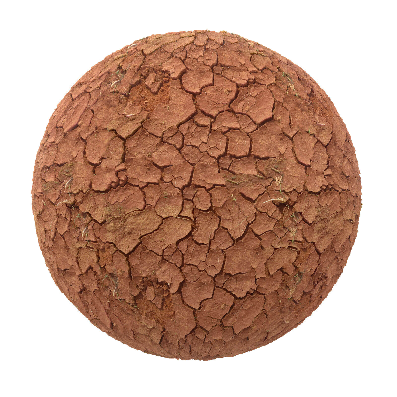 Red Dry Cracked Dirt PBR Texture by things