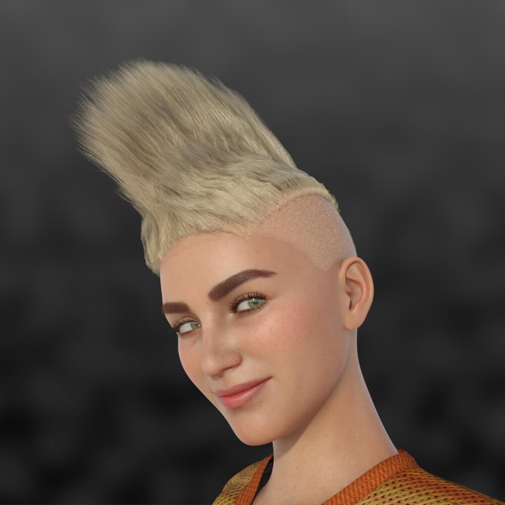 dForce Messy Undercut Hair for Genesis 8 and 8.1 Females - Daz Content ...