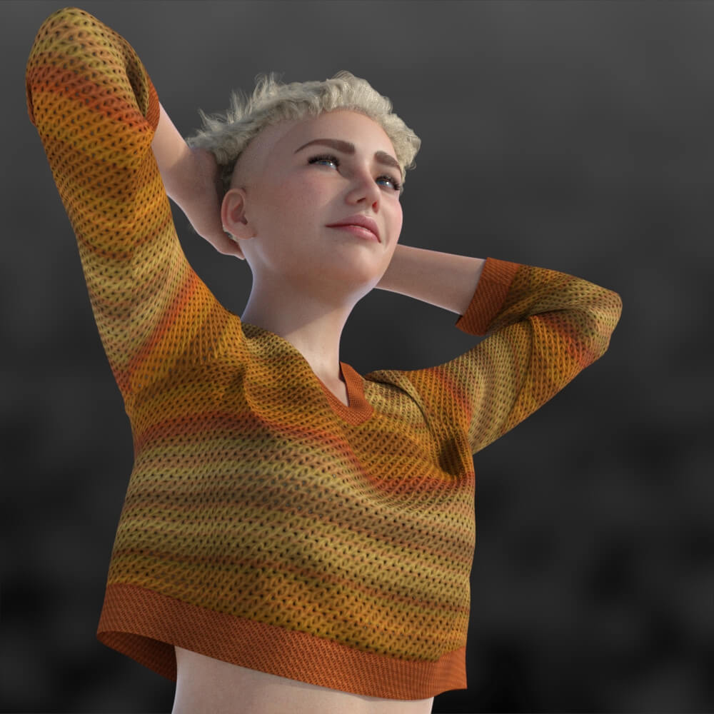 Dforce Tatty Sweater 3D Render | RenderHub Gallery