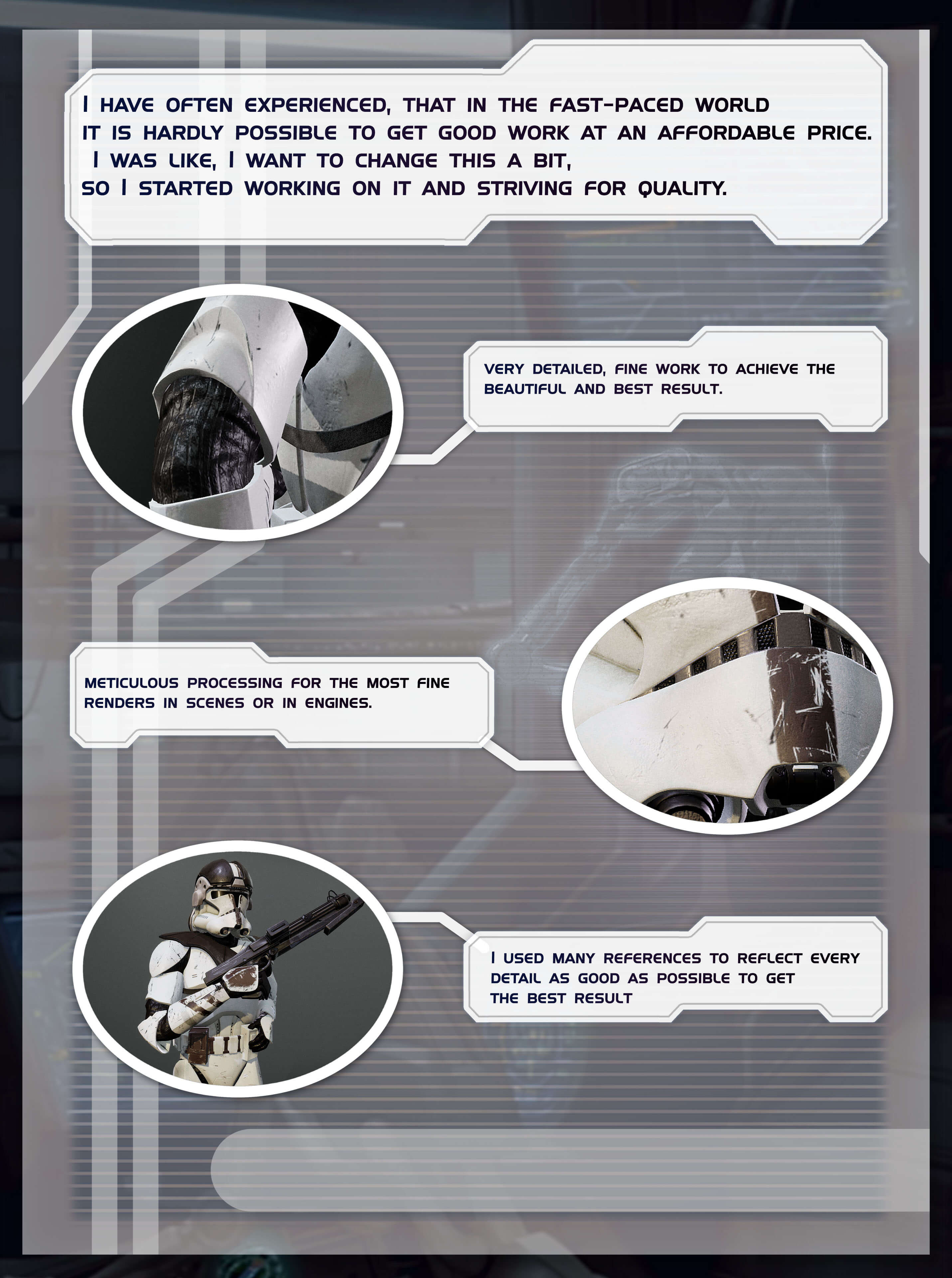 Clone Trooper Phase 2 At-Te Gunner Rigged Low Poly 3D Model by Thomas_125