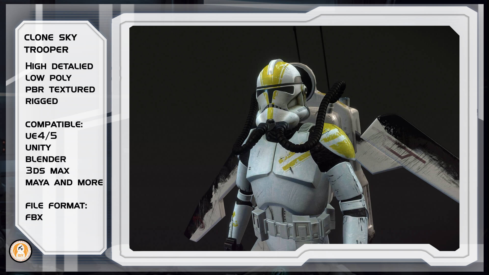Clone Sky Trooper Phase 2 - 3D Model by Thomas_125