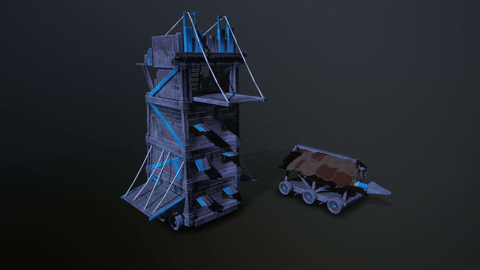 Siege Tower Battering-Ram 3D Model by Thomas_125