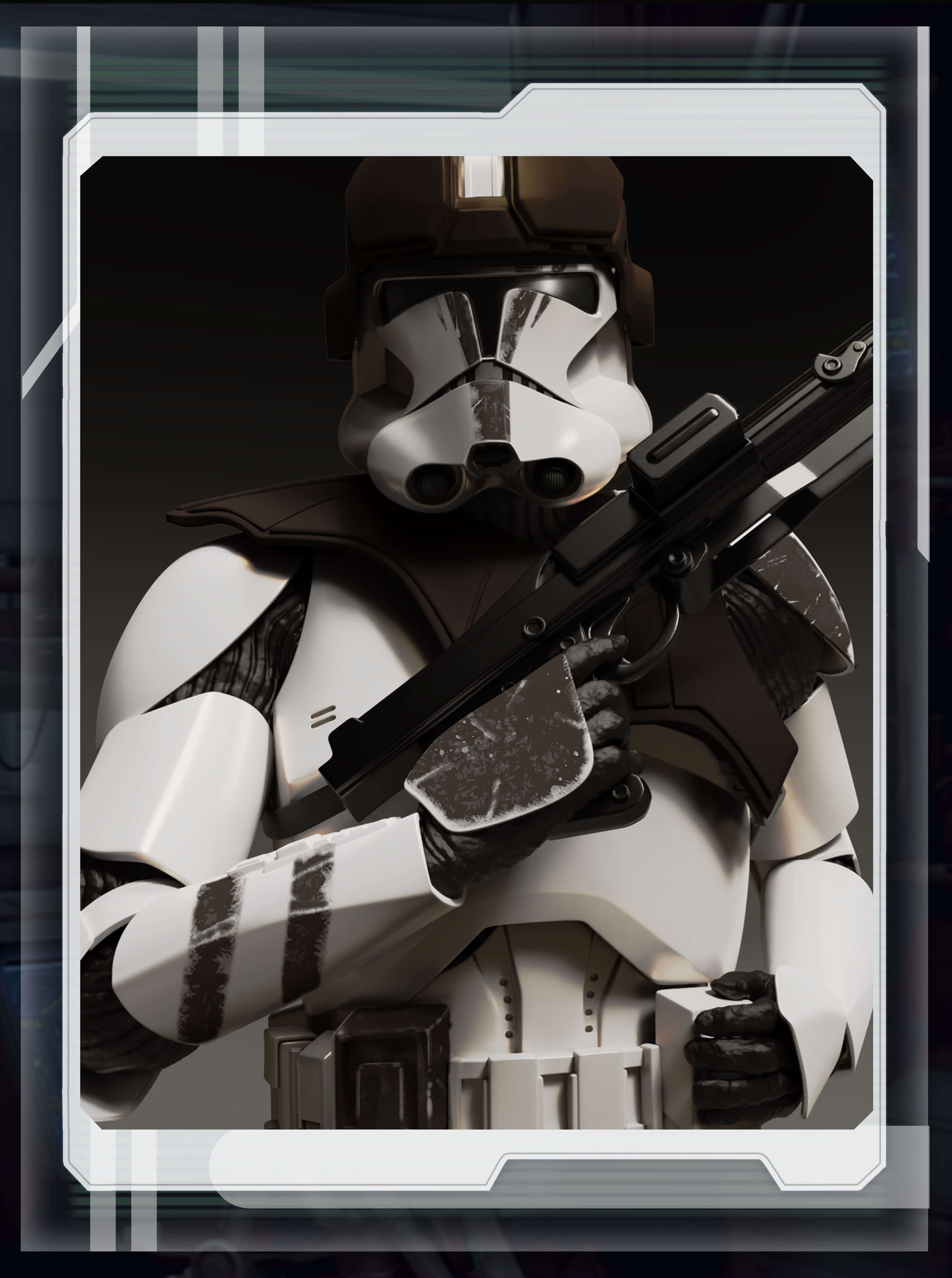 Star Wars 3D Printable Clone Gunner Figure by Thomas_125