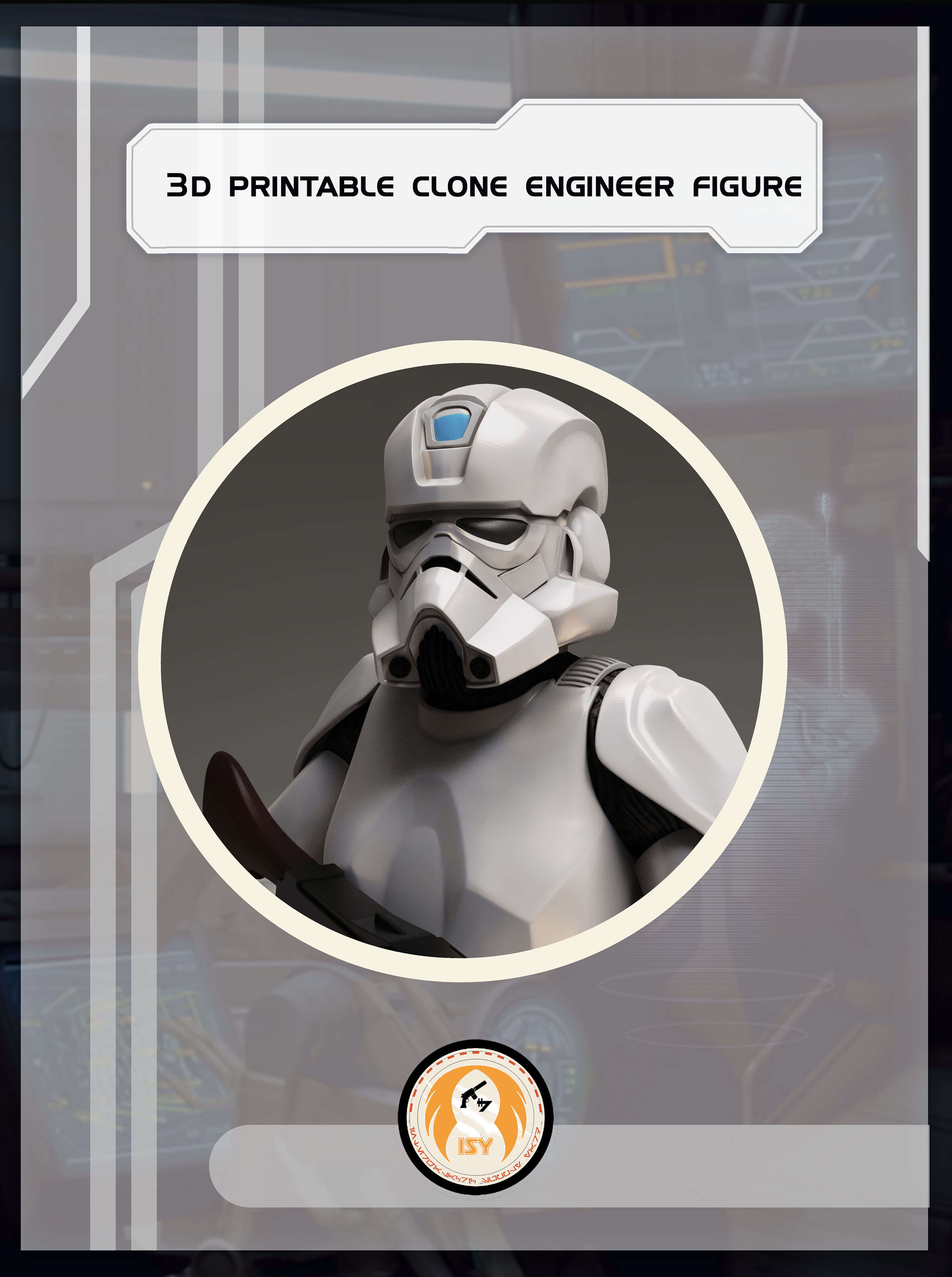 Star Wars 3D Printable Clone Trooper Engineer Figure by Thomas_125