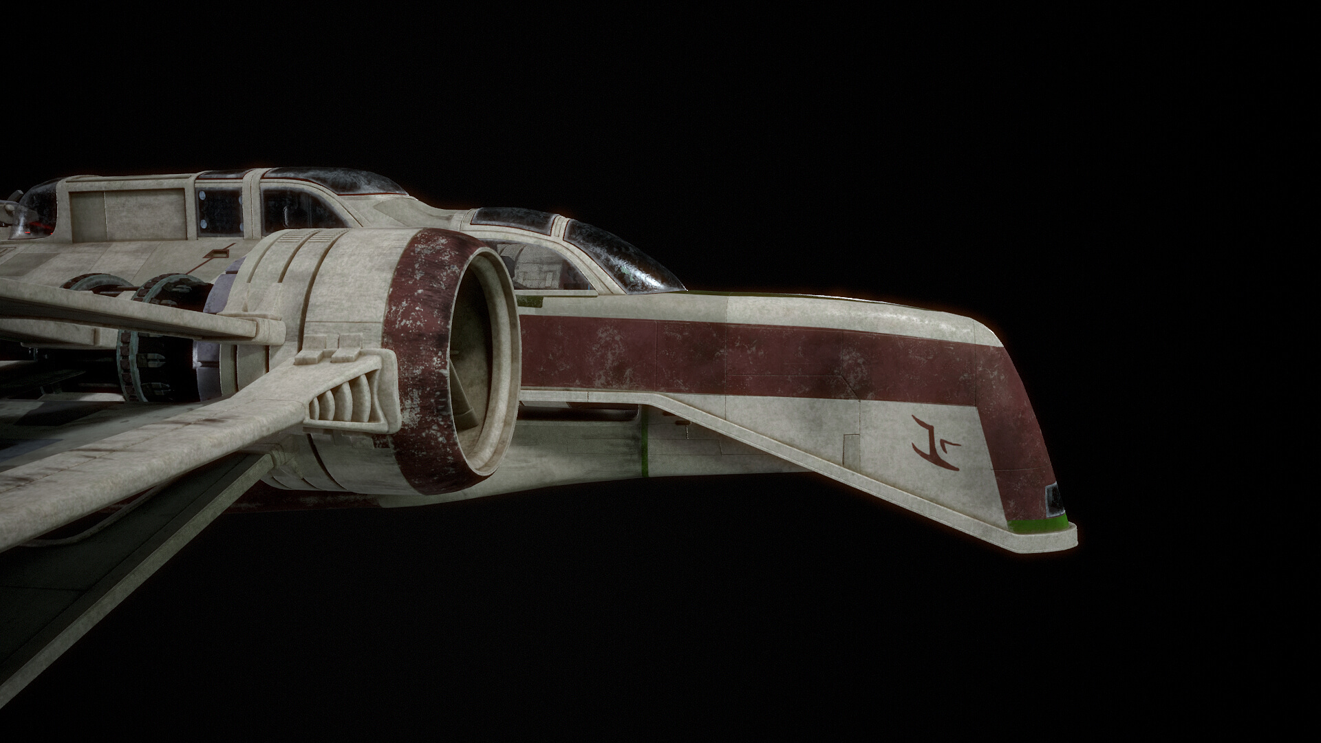 Star Wars ARC-170 Starfighter Rigged Lowmed Poly Mesh 3D Model by ...