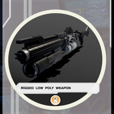 Star Wars DC-15A Blaster Rifle with Grenade Launcher 3D Model by Thomas_125