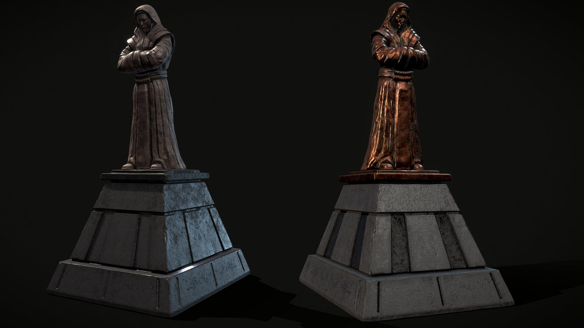 Star Wars Jedi Statue - 3D Model by Thomas_125
